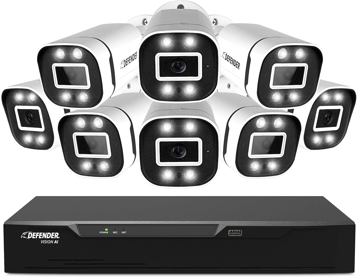 Restored Defender 4K2T8B8V2 8Channel Ultra HD 4K (8 MP) 2TB DVR Wired ...