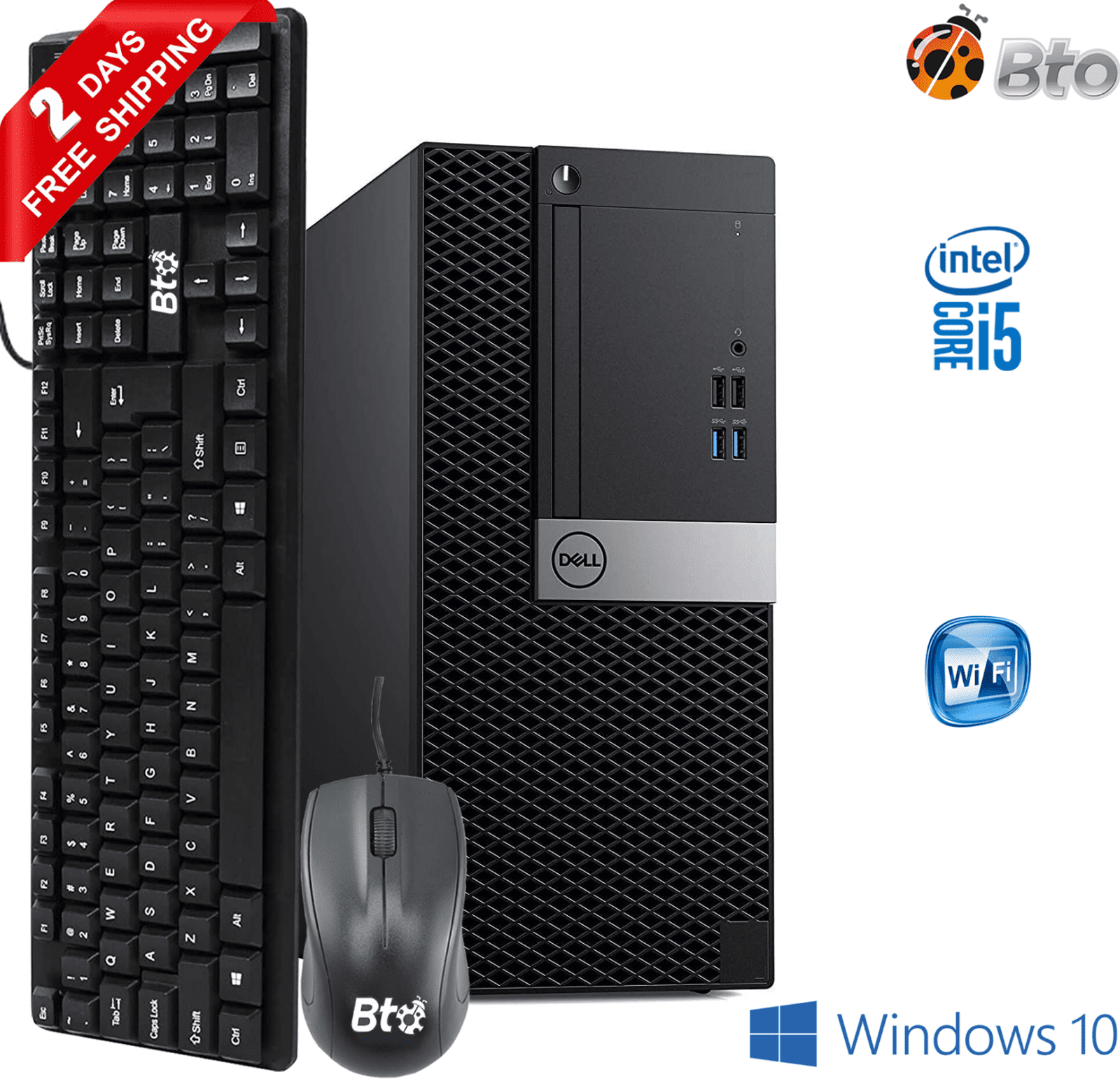 Restored Dell 7040 Computer Tower Core i5 6th Gen. 8GB Ram 1TB HDD ...