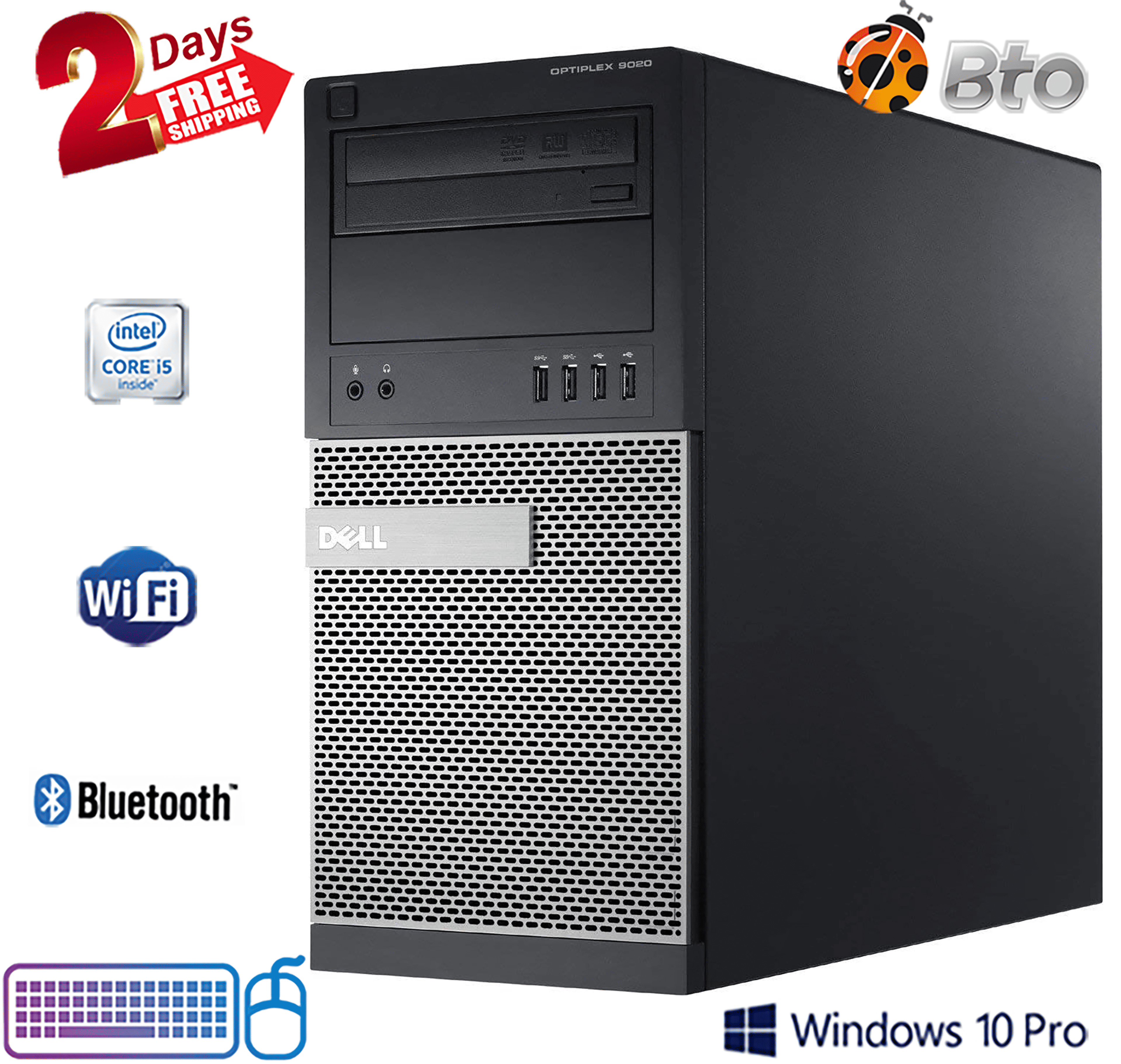 Dell Refurbished Desktop Tower Computer, Intel i5 4th Gen, 32GB RAM ...
