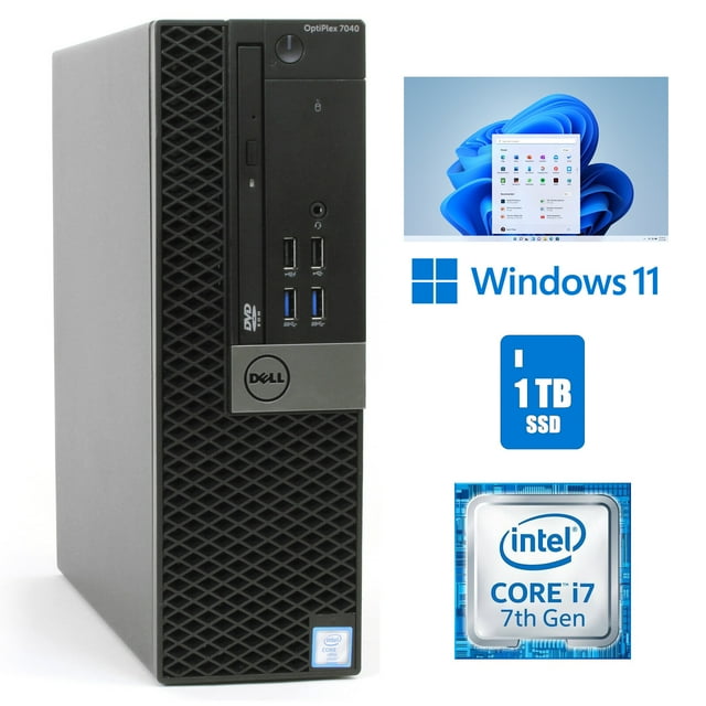 Restored Dell Core i7 32GB Ram OptiPlex 7040 SFF Computer Desktop 1TB SSD Windows 11 Pro ...