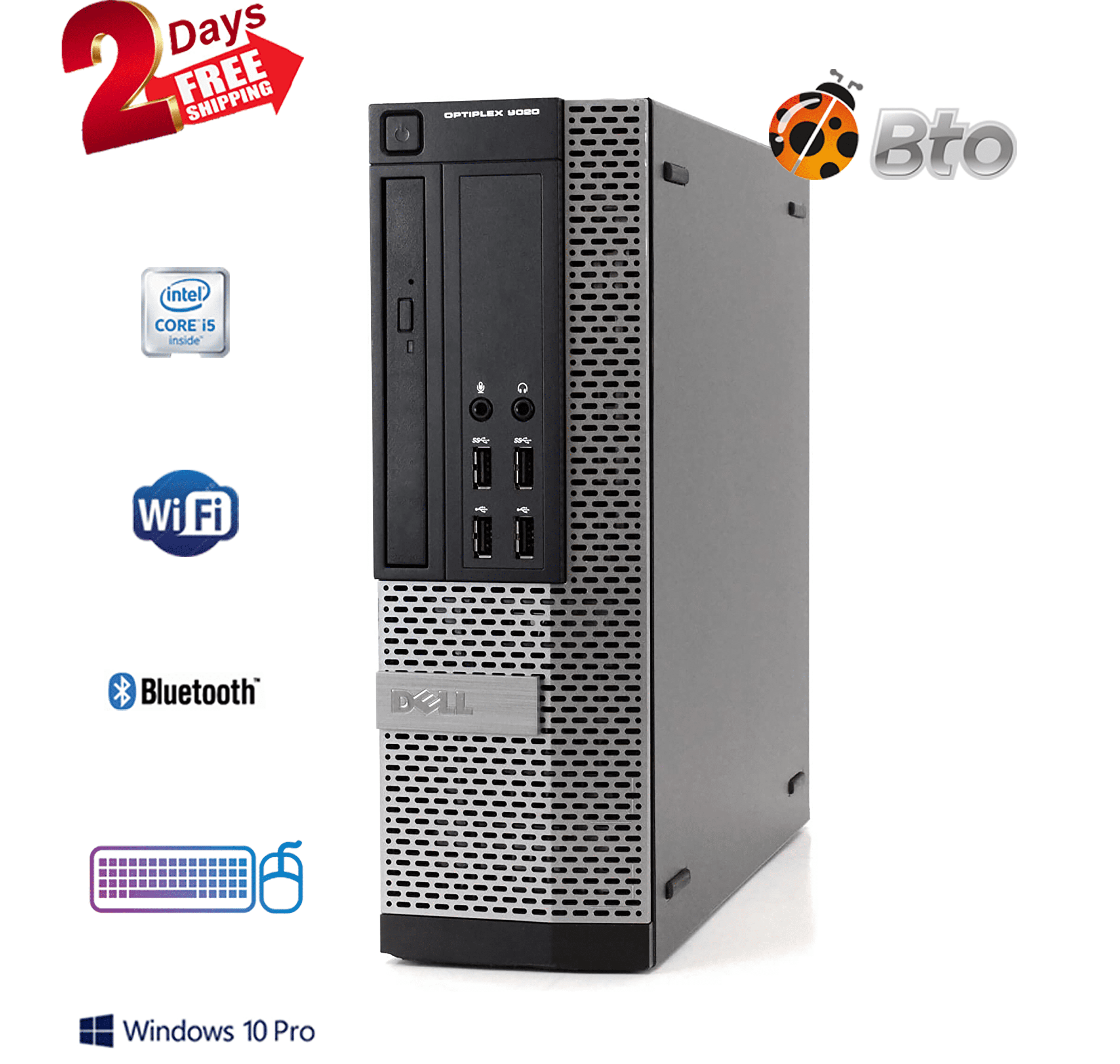 Restored Dell Desktop Computer SFF, Core i54th Gen. 8GB Ram, 500GB HDD ...