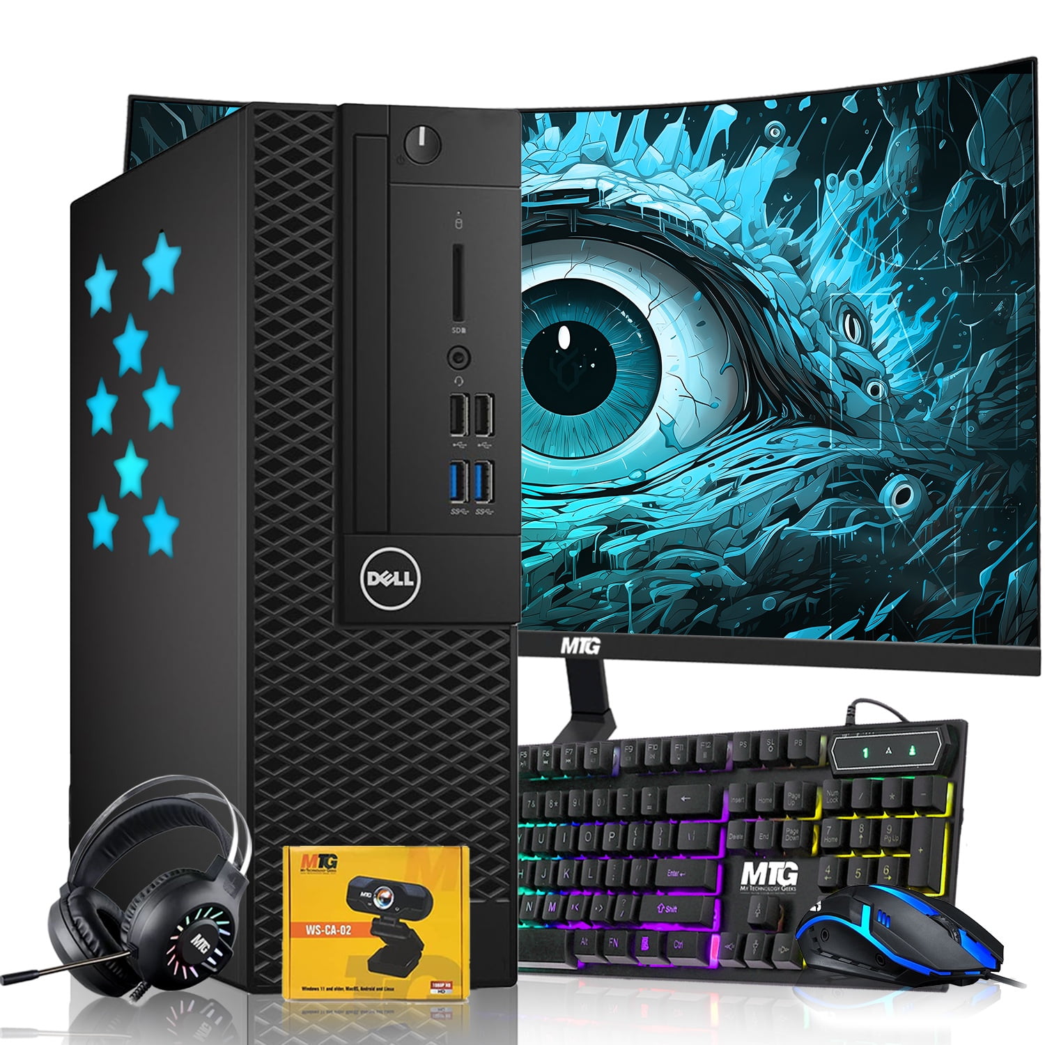 Restored Dell Desktop PC Gaming Bundle - Intel Core i7, 16GB RAM, 1TB ...