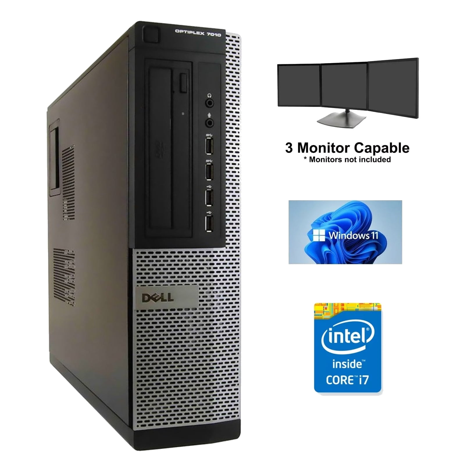 Restored Dell OptiPlex 7010 Desktop Core i7 16GB Ram 1TB HDD 240 SSD Wi ...
