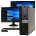 Restored Dell OptiPlex 7040 SFF PC, Dual 22" LCD Monitor, Gen 6 Core i5 ...