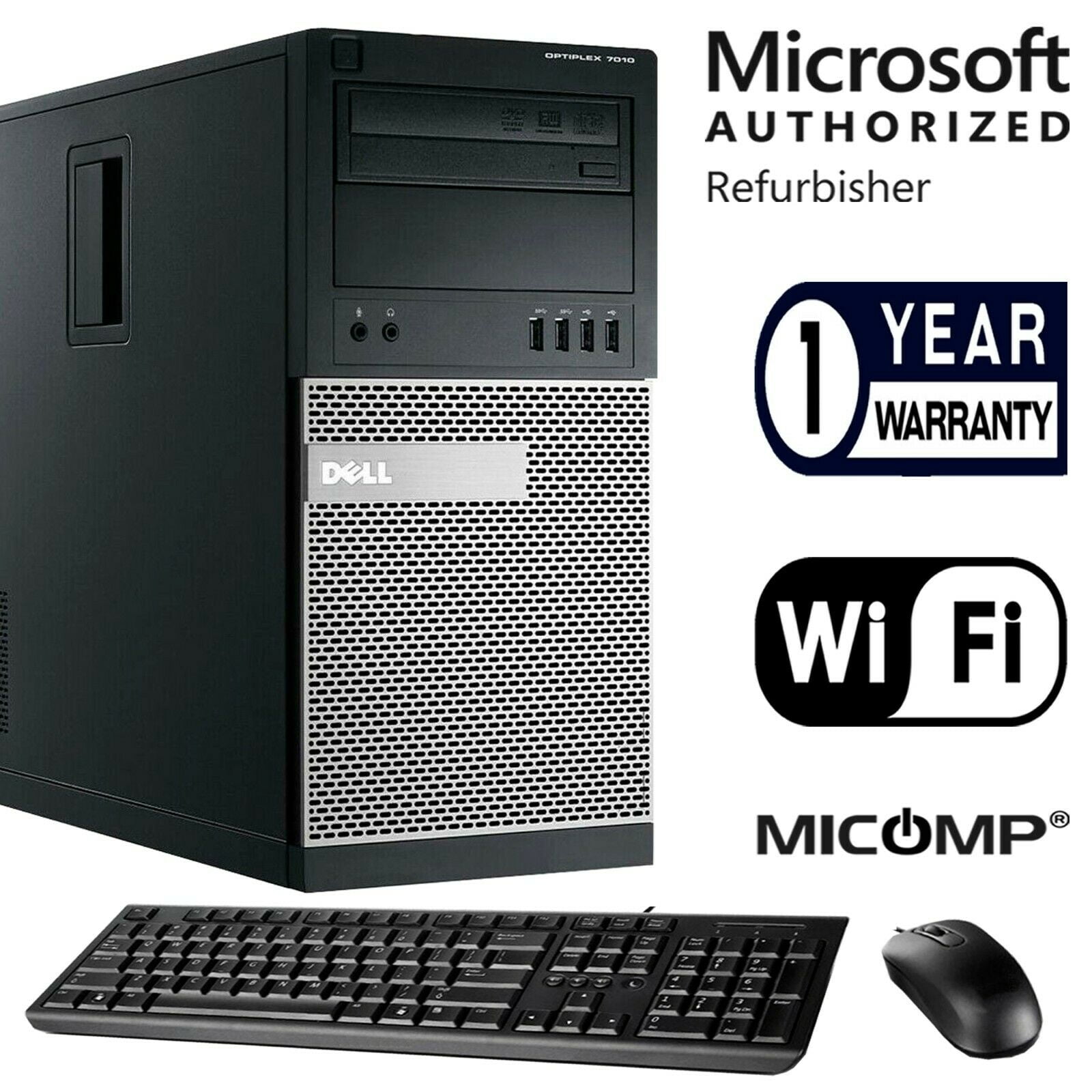 Dell Optiplex 7010 Desktop Computer, Intel Core i5, 16GB RAM, 2TB HD, DVD-RW, Black, Restored ...