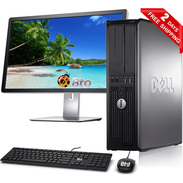 Restored Dell Small Form Computer Desktop PC, Intel Core 2 Duo ...