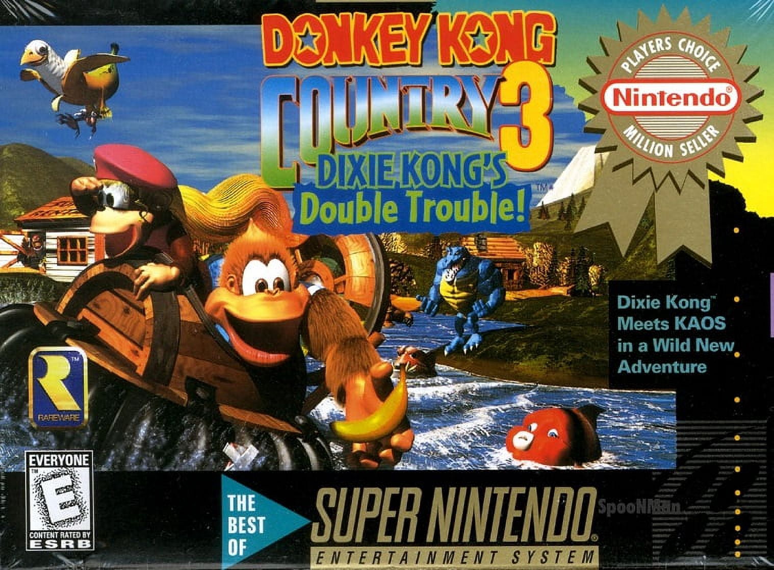Restored Donkey Kong Country 3: Dixie Kong's Double Trouble (Super ...