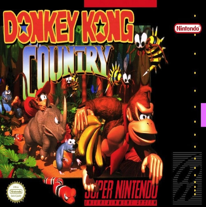 Restored Donkey Kong Country (Super Nintendo, 1994) SNES Monkey Game ...