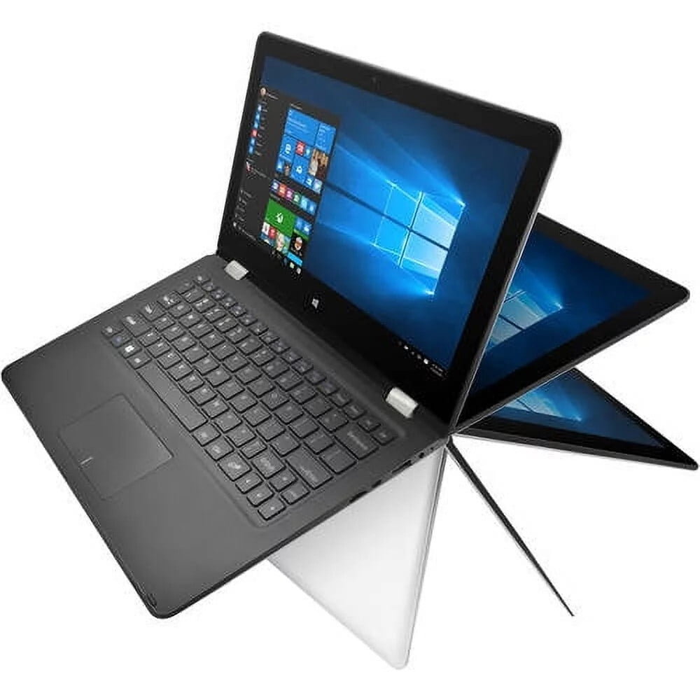 Ematic EWT116BL 11.6" Convertible Laptop, Windows 10, Quad-Core, 2GB ...