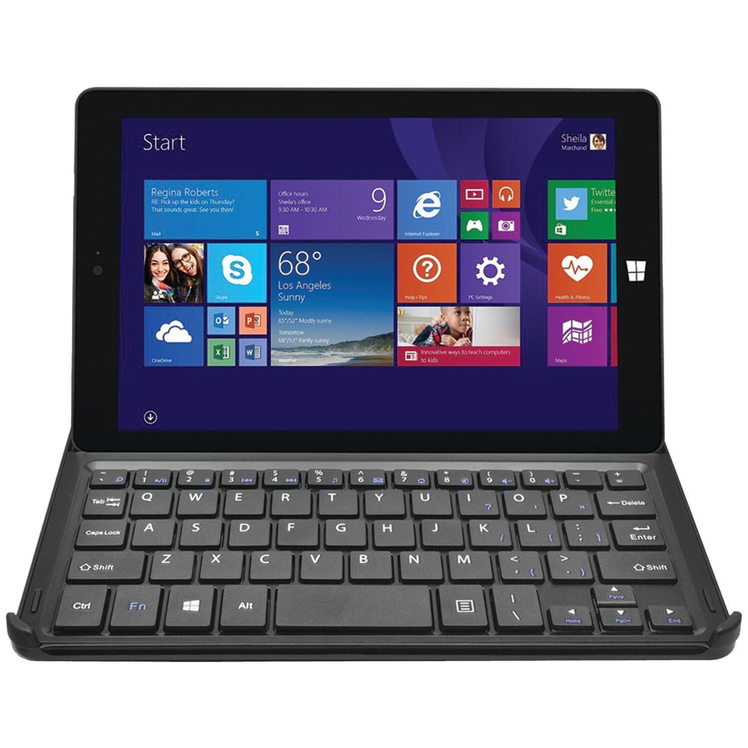 Restored Ematic EWT826BK 8 inch 32GB Tablet with Keyboard Dock ...
