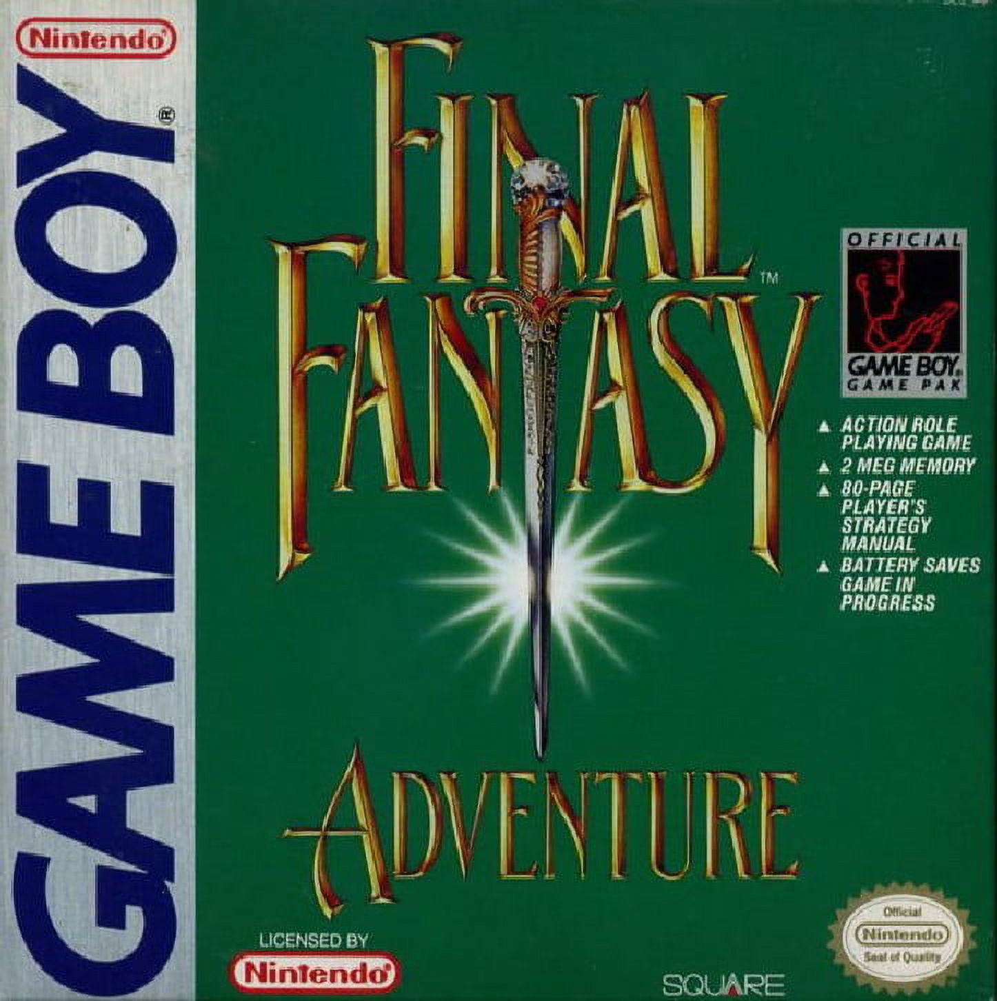 Restored Final Fantasy Adventure (Nintendo GameBoy Original, 1991) RPG ...