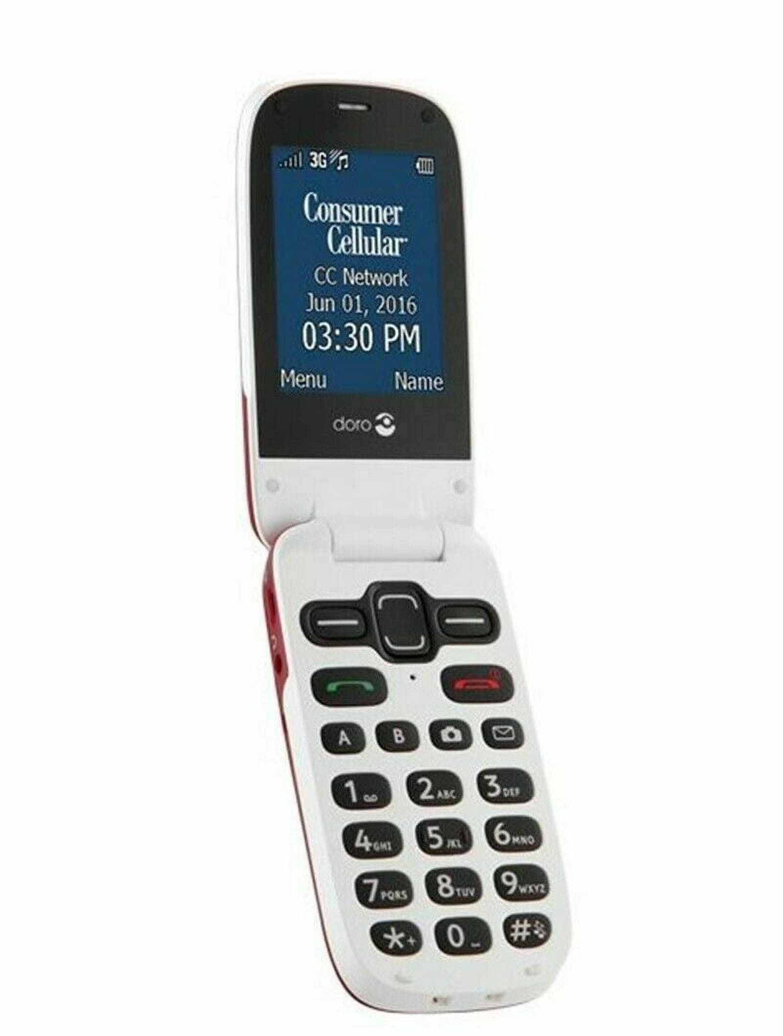 Restored GSM UNLOCKED Doro - 626 Cell Phone- White/Burgundy ...