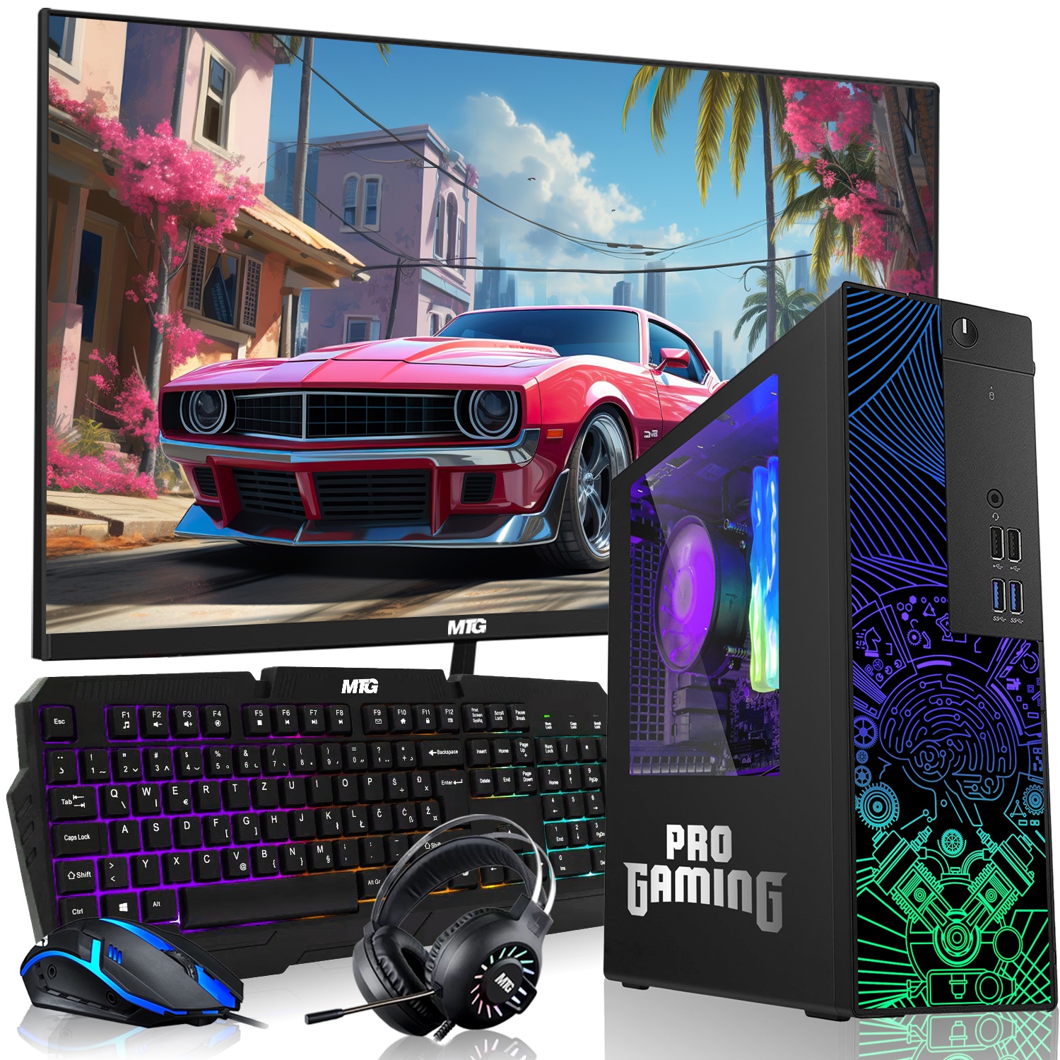 Restored TechMagnet RGB Desktop Computer- Core i5, 32GB ARGB RAM, 512GB ...
