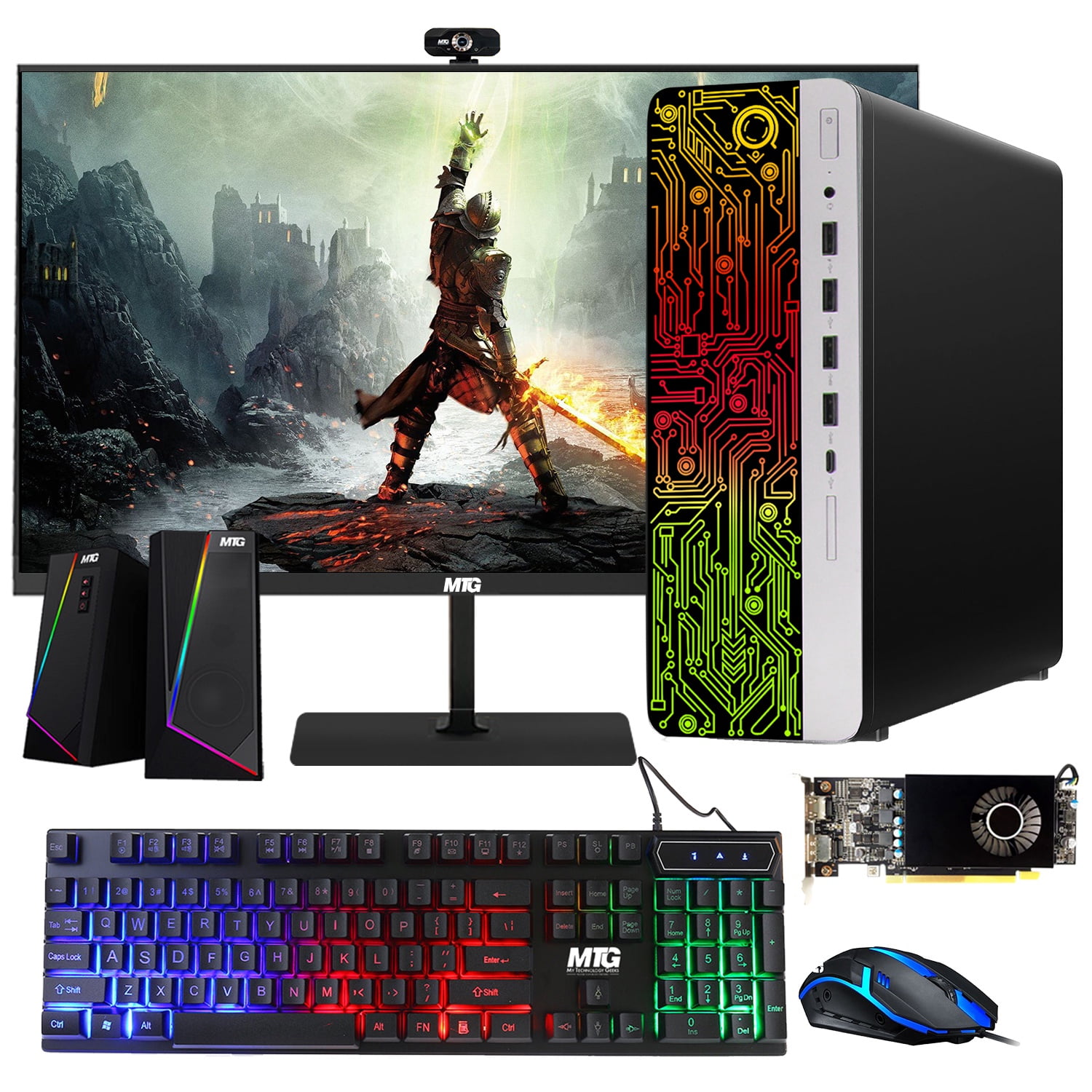 Restored HP G3 Gaming Desktop PC, Intel Core i5 4th Gen, AMD RX 550 ...