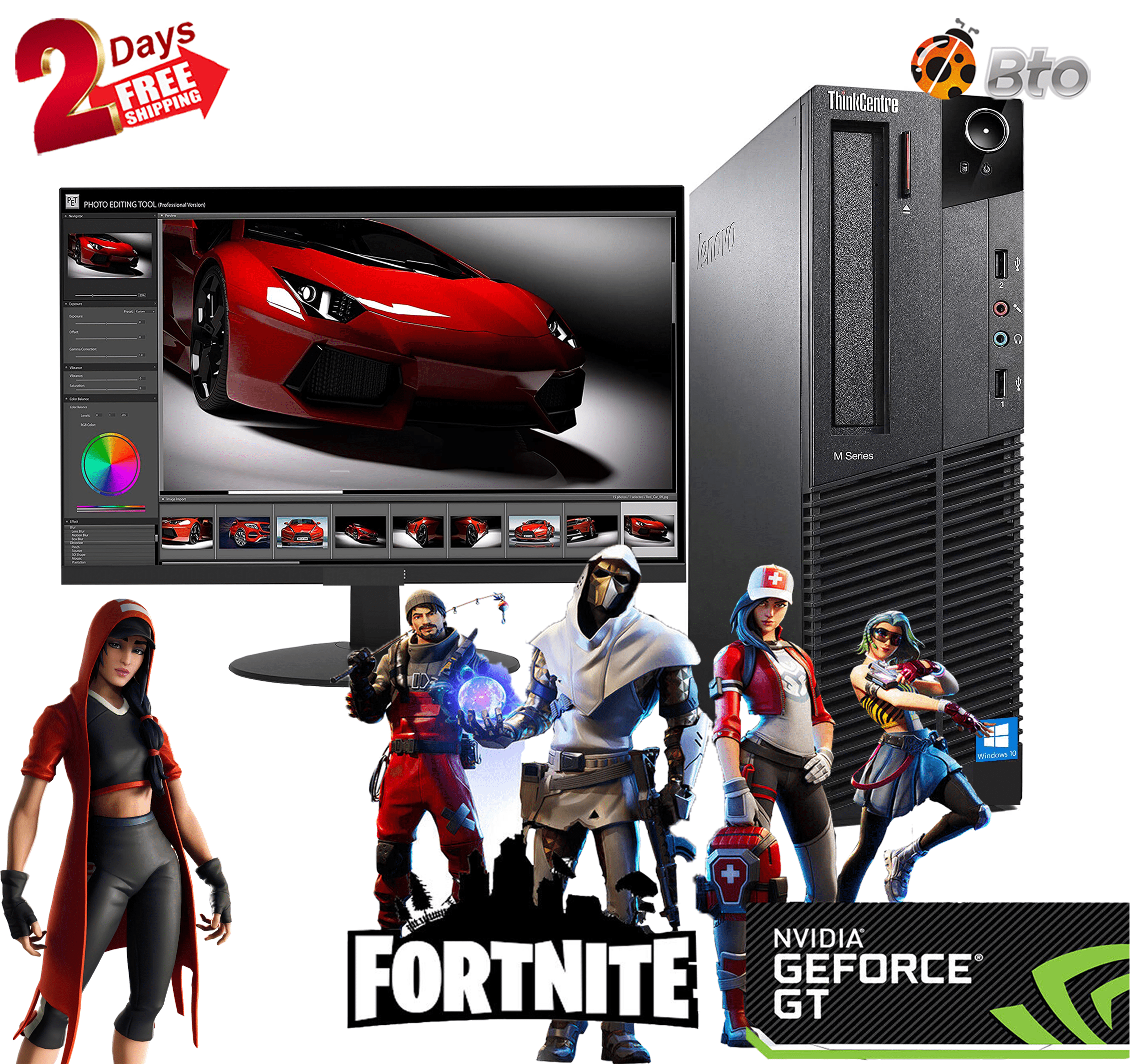 Restored Gaming Lenovo Thinkcentre M81 SFF Desktop Computer Core i5, 16GB Ram, 2TB HDD, Nvidia ...
