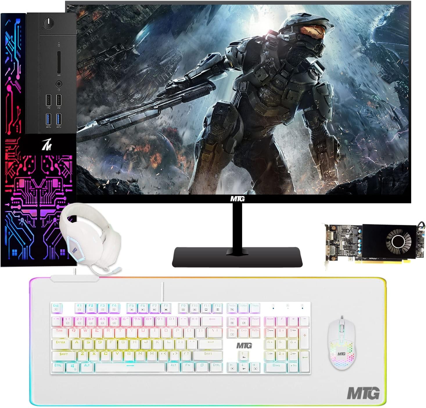 Restored Gaming PC Desktop, Intel Core i5-6500, TechMagnet Siwa 6, AMD RX-550 4GB DDR5, 16GB RAM ...