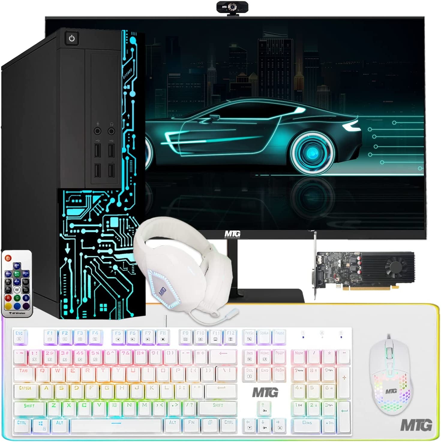 Restored Gaming PC Desktop, Intel Core i7, TechMagnet Siwa 8, GT 1030 4GB DDR4, 16GB RAM, 240GB ...