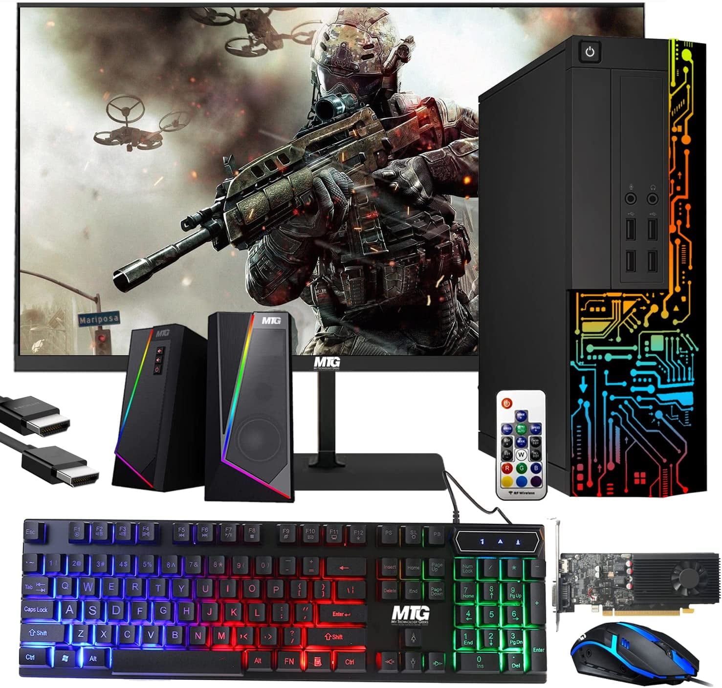 Restored Gaming PC Desktop, Intel Core i7, TechMagnet Siwa 8, GT 1030 ...