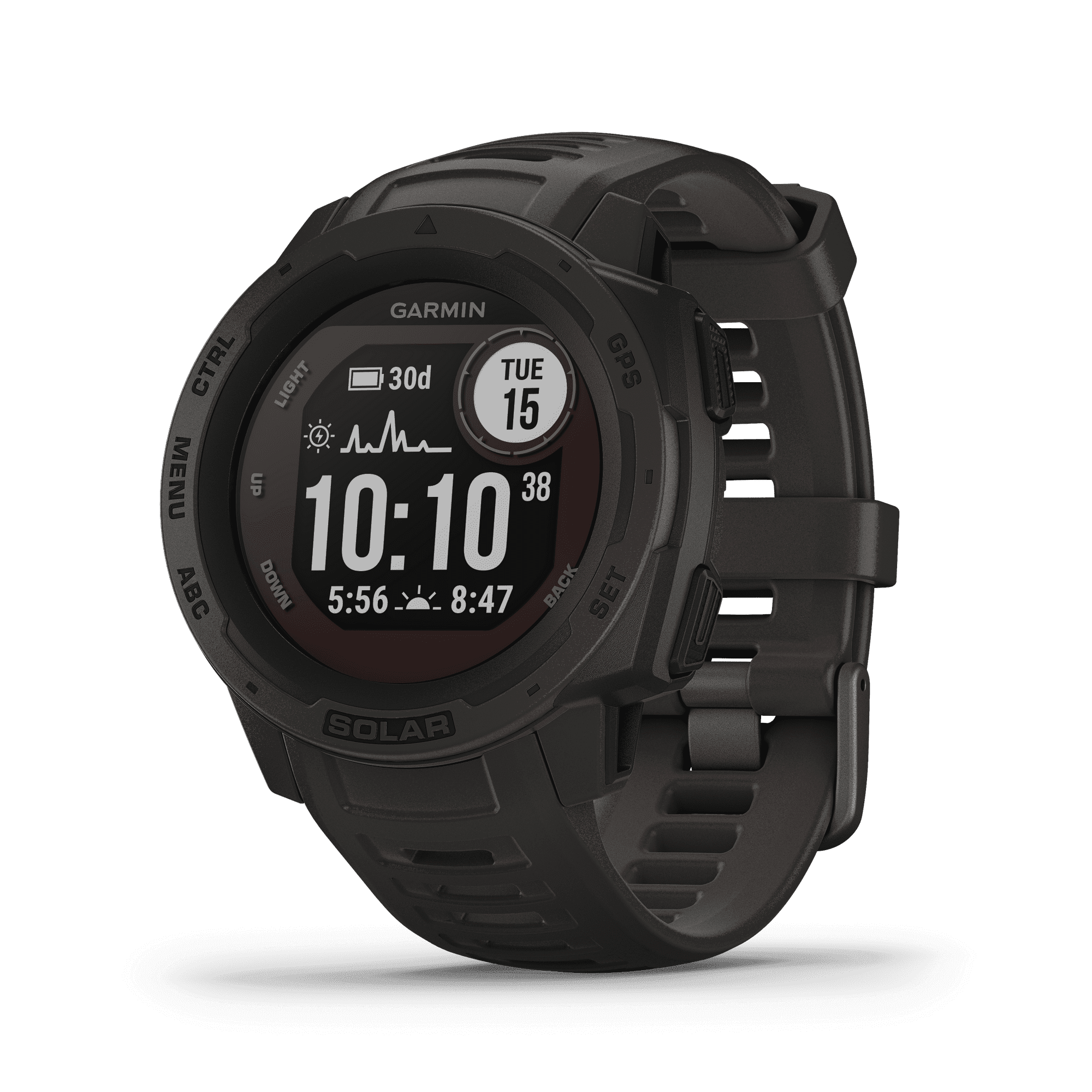 Restored Garmin Instinct Solar Smart Watch, GPS - Graphite (Refurbished ...