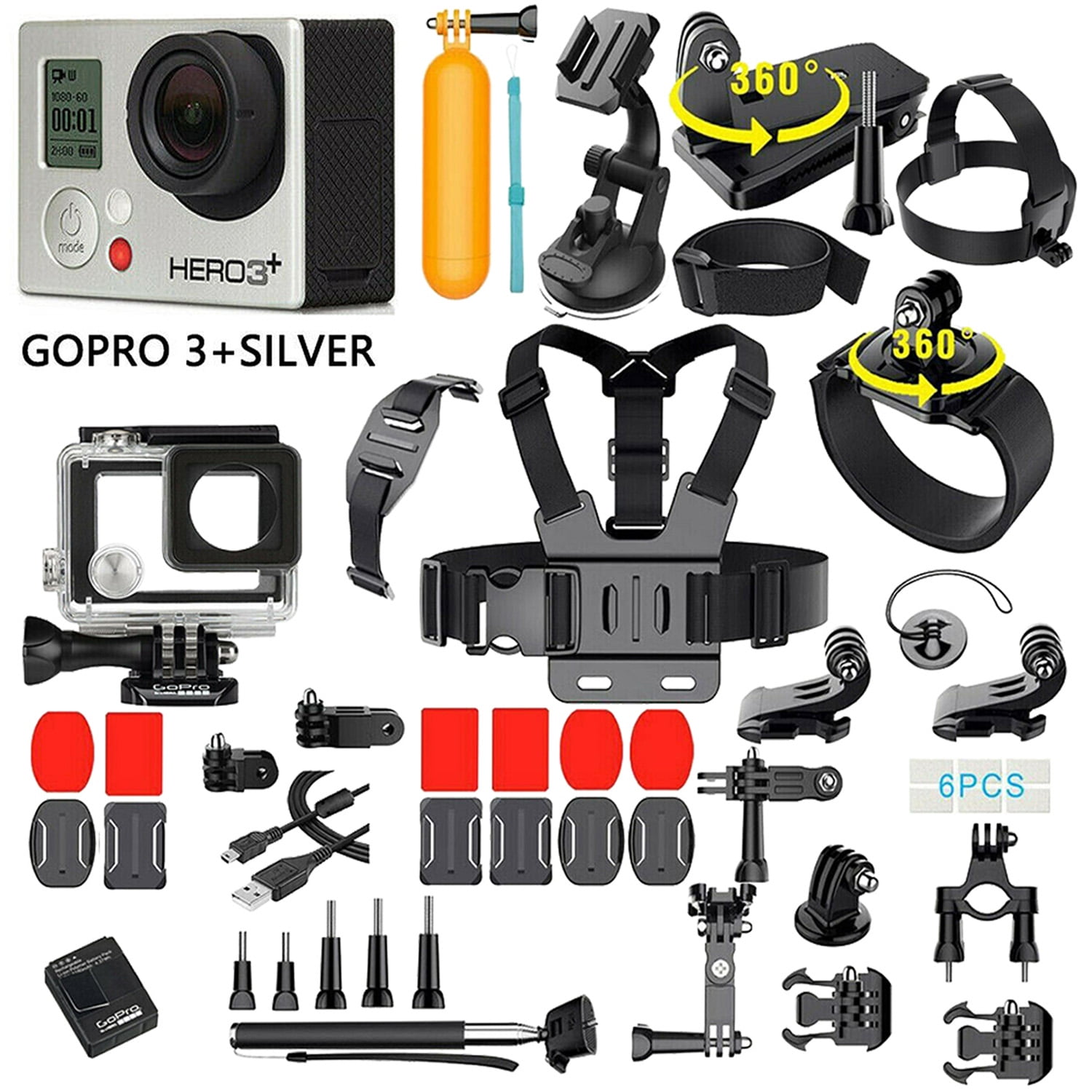 Restored Gopro Hero3 Silver Edition Action Camera Hd Video Camcorder
