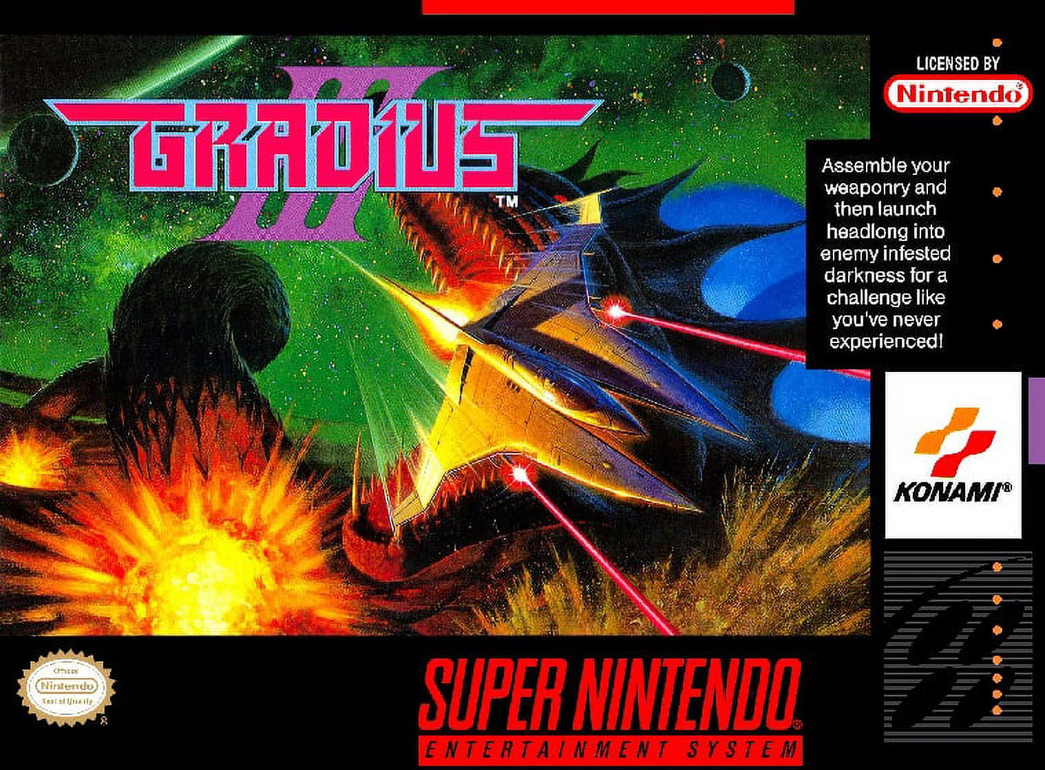 Restored Gradius III (Super Nintendo, 1991) SNES Shooter Game ...