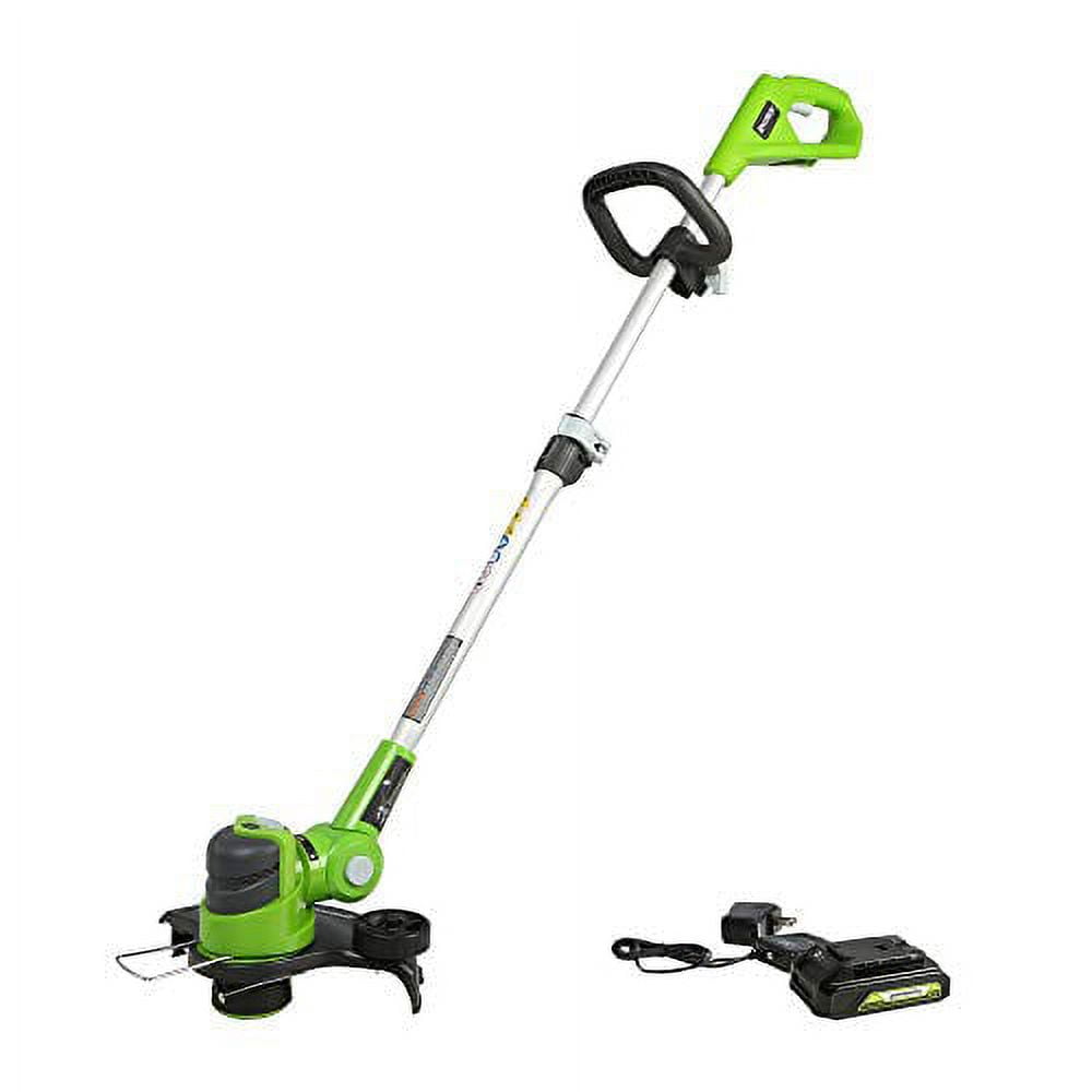Restored Greenworks 24V 12-inch String Trimmer with 2Ah USB Battery and ...