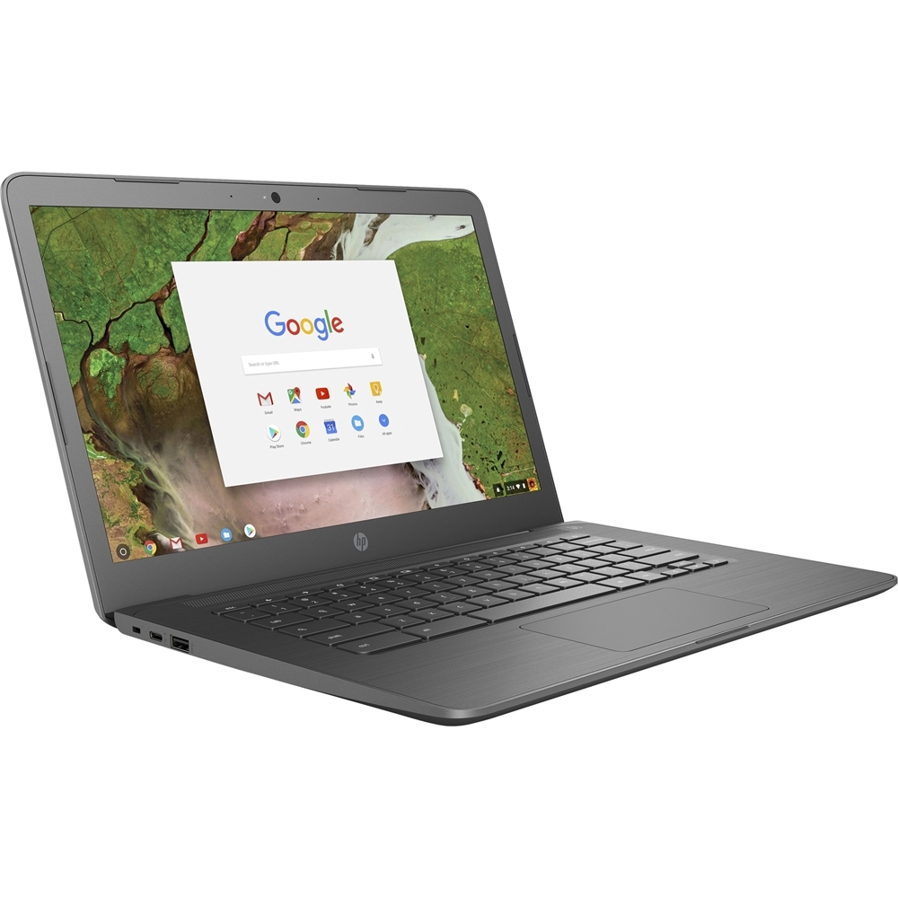 Restored HP 14-CA040NR ChromeBook 14" FHD N3350 1.1GHz 4GB RAM 32GB eMMc Chrome OS ChalkBoard ...