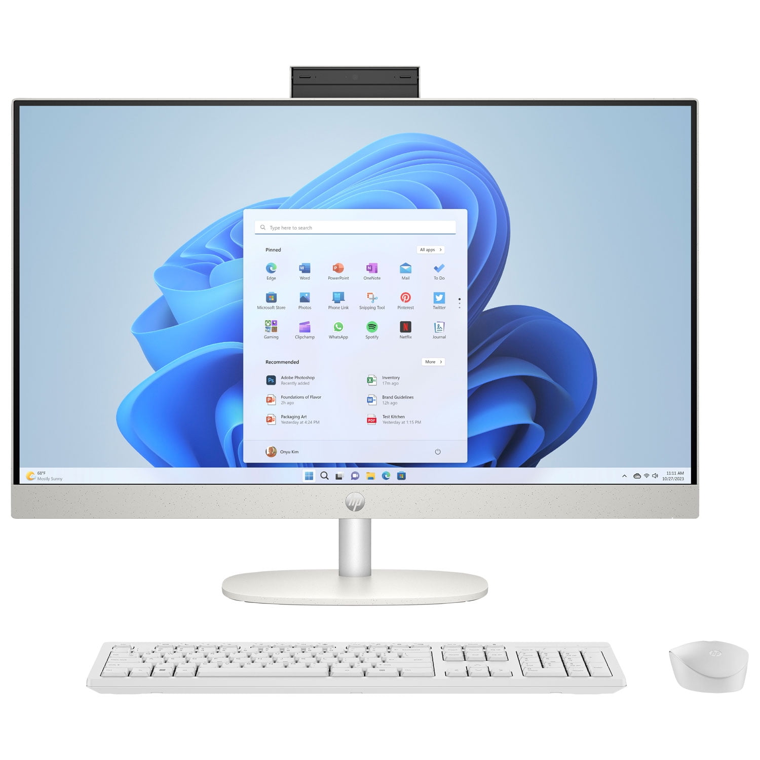 Restored HP 27-CR100 27" FHD Touchscreen All-In-One Desktop, Intel Core ...