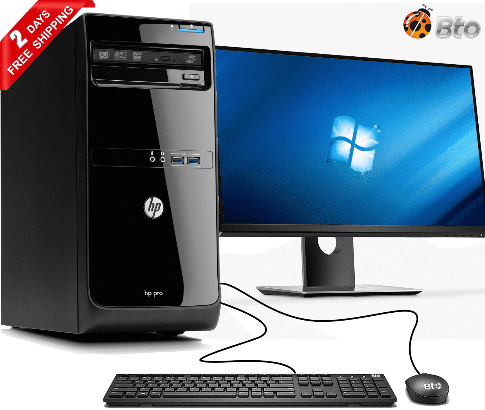 Restored HP Compaq Pro Desktop Tower Computer, Intel Core i5-3470 3rd ...