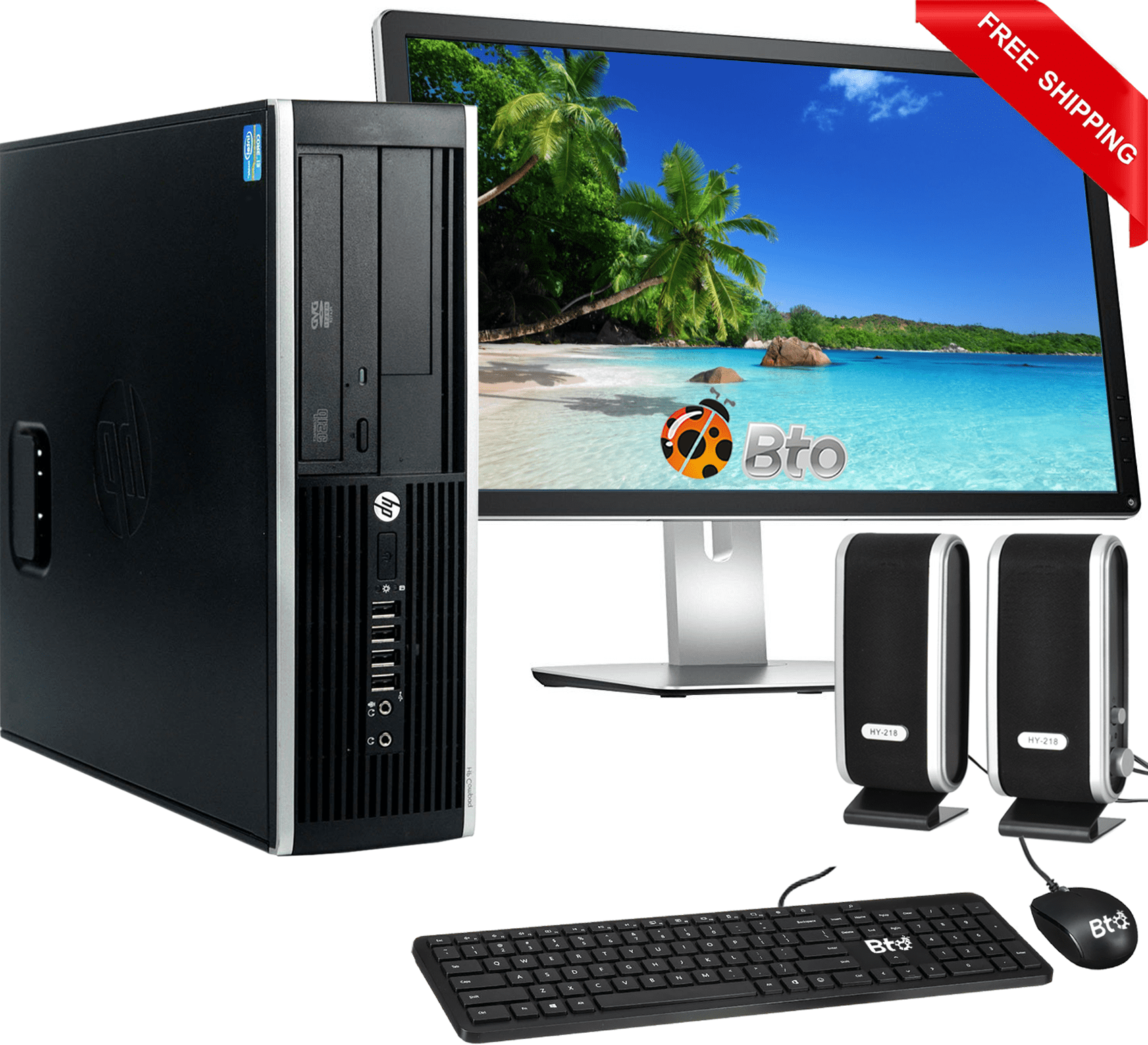 Restored HP Desktop SFF Computer Intel Core 2 Duo Processor, 4GB Ram ...