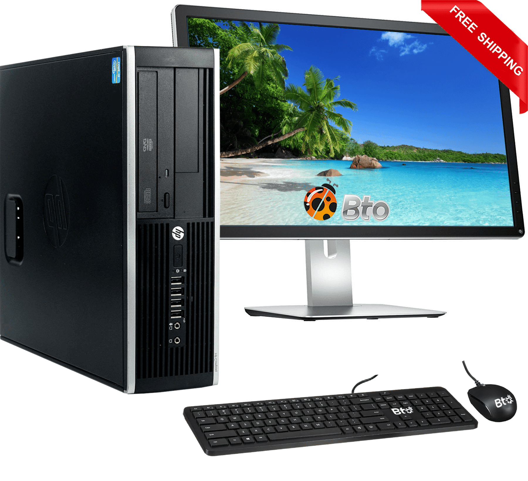 Restored HP Desktop SFF Computer Intel Core 2 Duo Processor, 4GB Ram ...