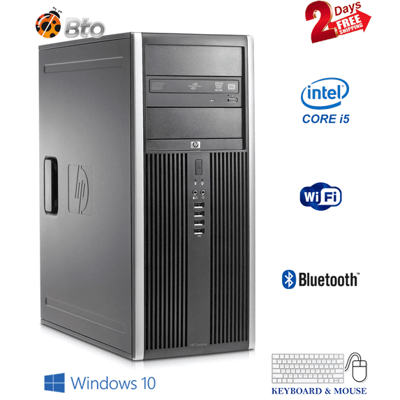 HP Refurbished Desktop Tower PC, Intel Core i5, 16GB RAM, 480GB SSD ...