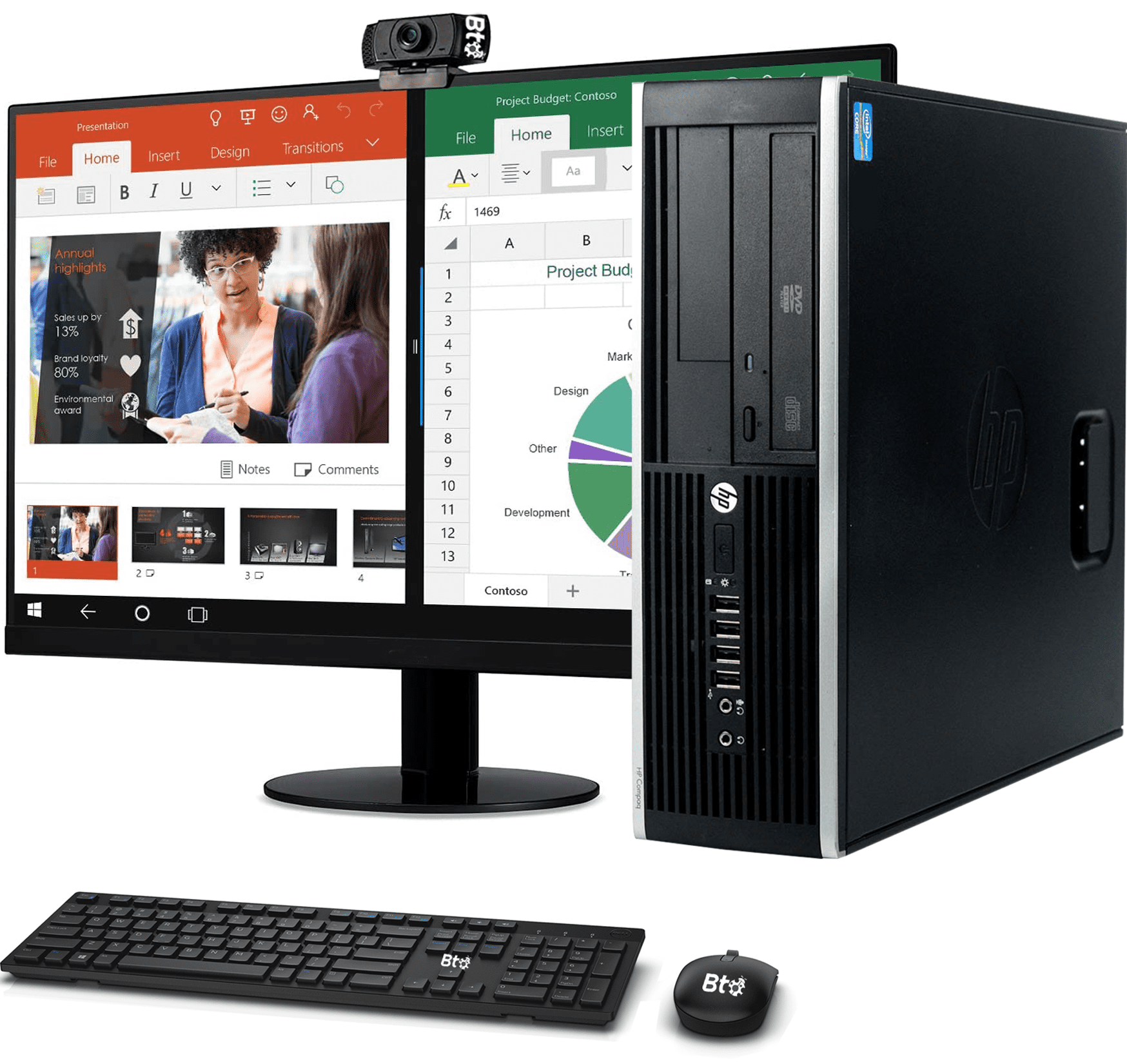 Restored HP Elite Desktop SFF Computer Intel Core i5 3.3GHz Processor ...