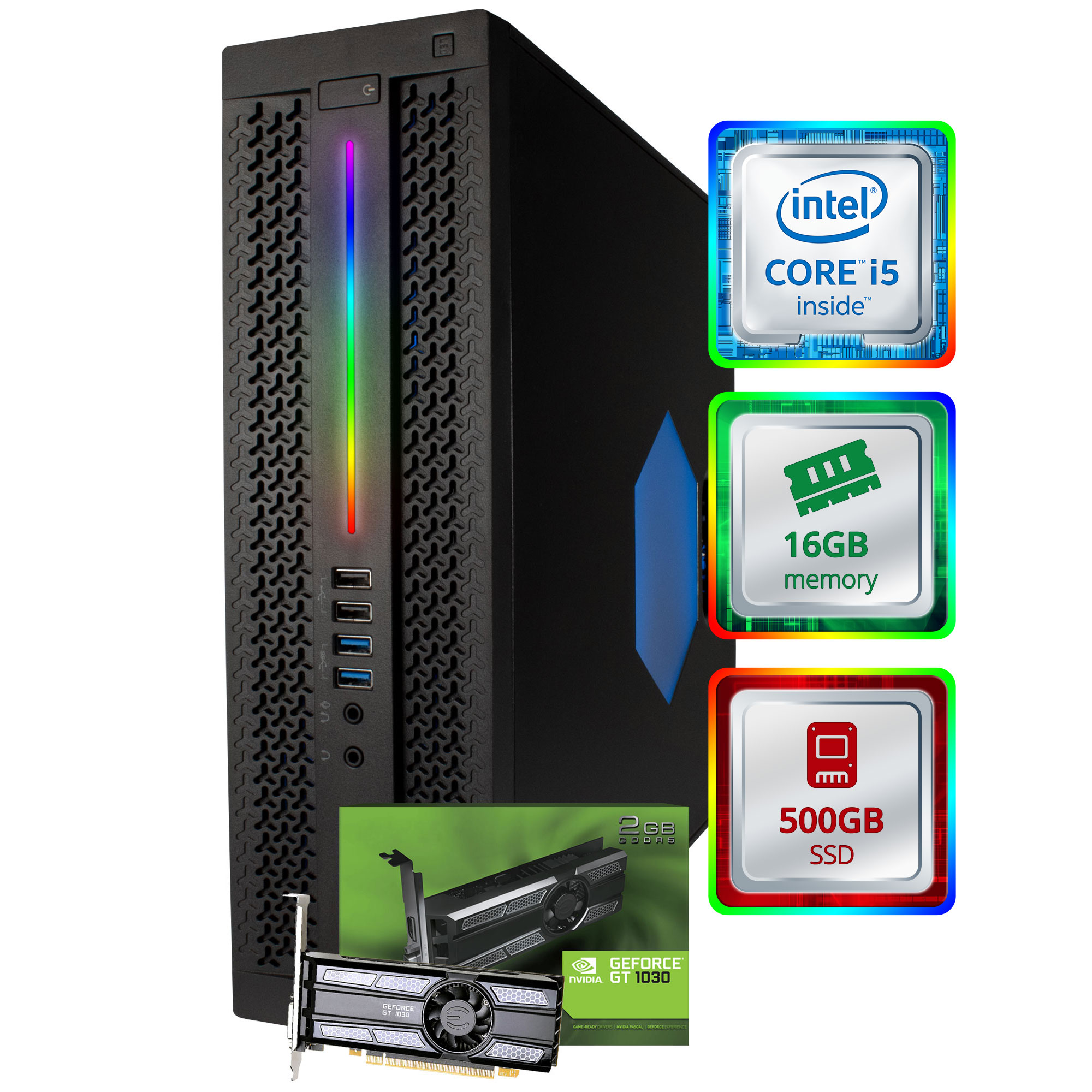 Restored HP Elite/Pro G2 Desktop Tower Computer, Intel Core i5 6th Gen ...