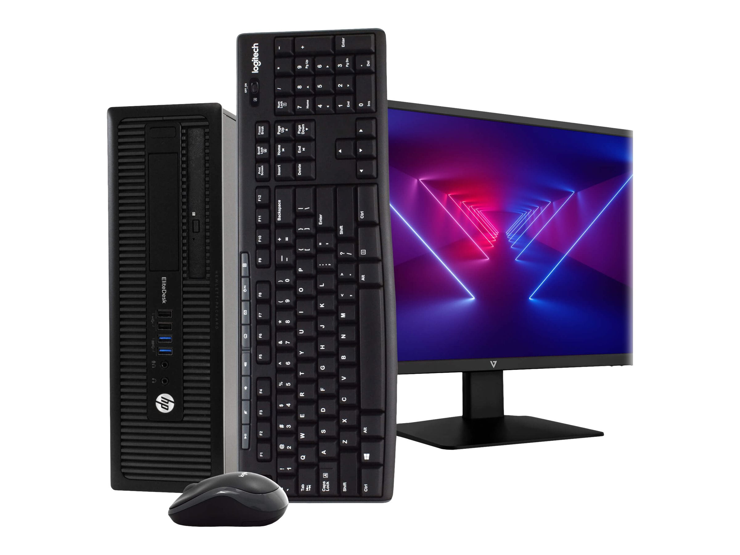 Restored HP EliteDesk 800 G1 Desktop Computer with 24" Monitor Intel ...