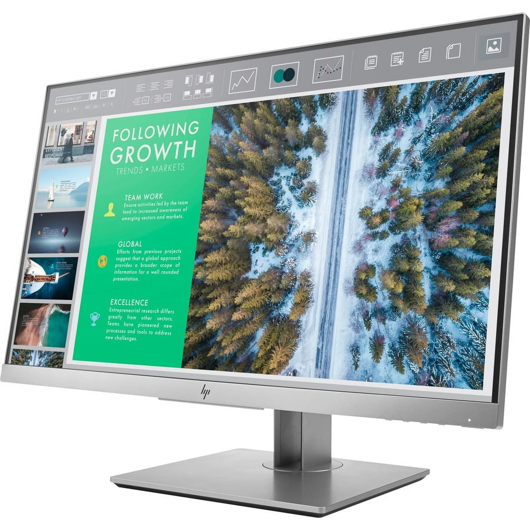 HP EliteDisplay E243 23.8" 1920 x 1080 LED Computer Monitor, Silver ...