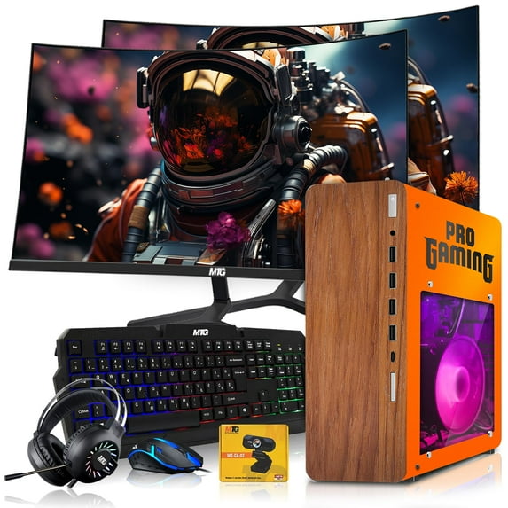 Restored HP Full Dark Gaming PC Desktop Computer Phoenix AMD A10-9700 ...