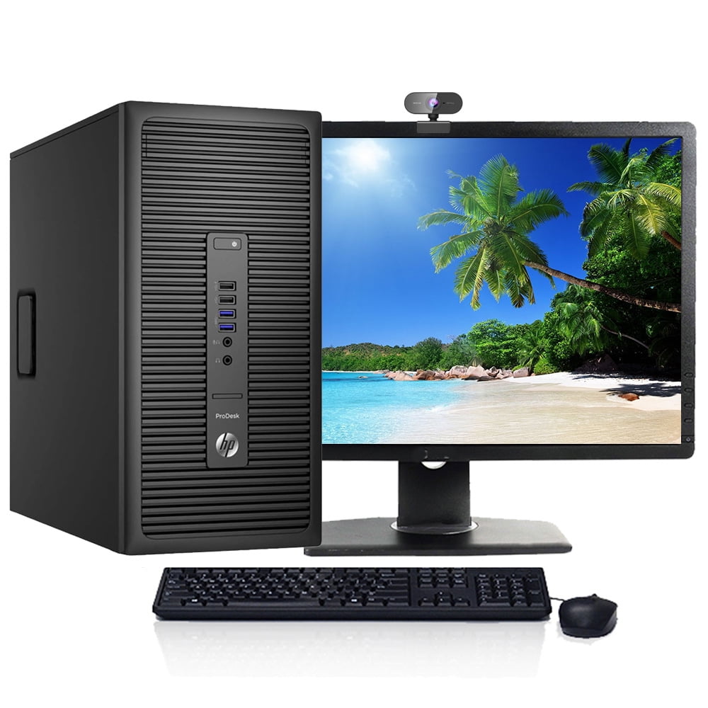 Restored HP G1 PC Tower Intel Core i5 CPU 16GB RAM 512GB SSD Webcam 22 ...