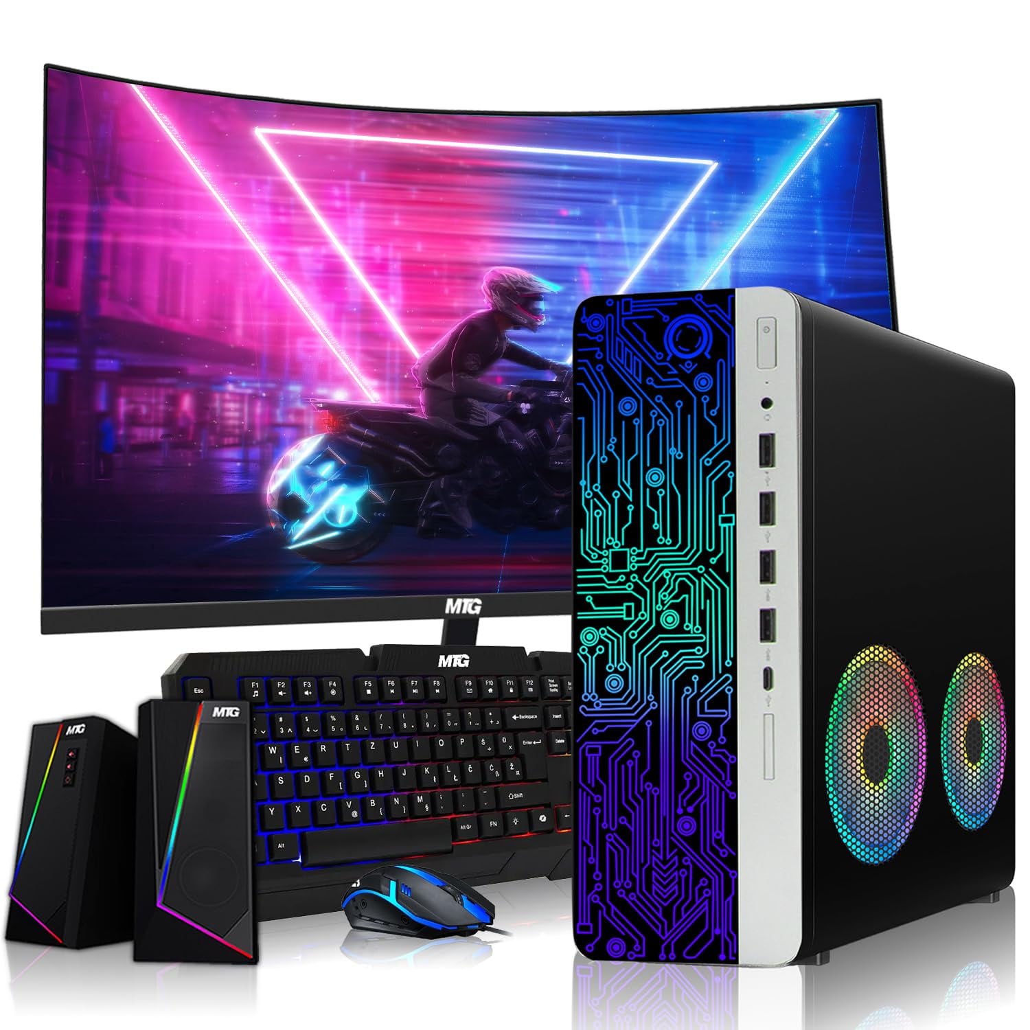 Restored HP G3 Desktop PC,Intel i3,16GB RAM,512GB SSD,24 Inch Curved ...