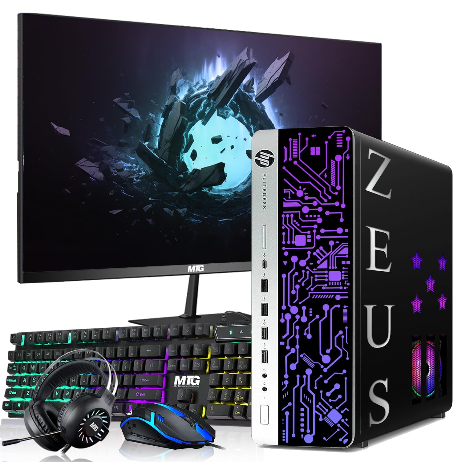 Restored HP G3 Desktop RGB Computer PC Intel Core i5 Processor 16GB ...