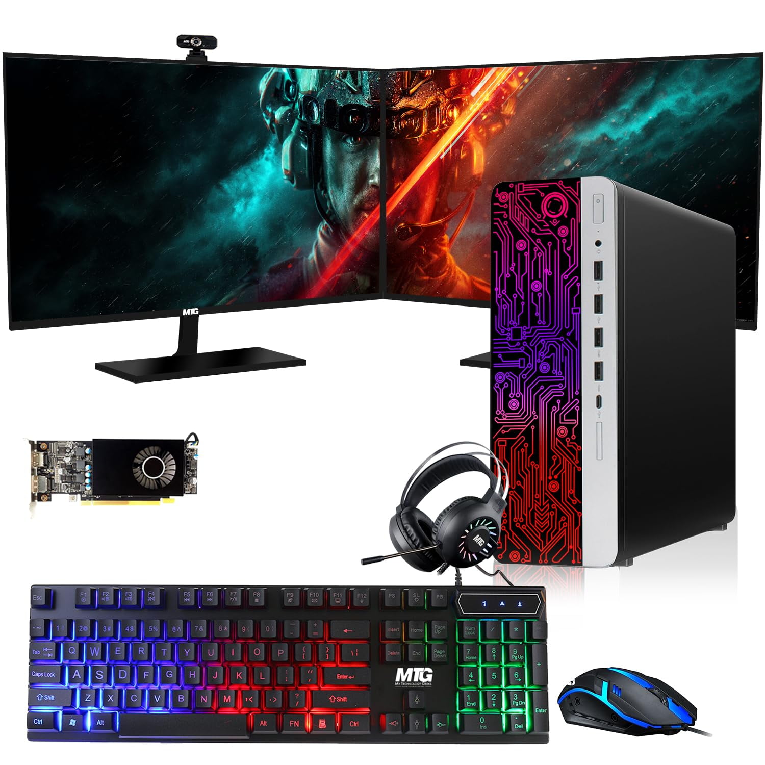 Restored HP G3 Gaming Desktop PC,Intel Core i5 4th Gen,RX 550 Graphics ...