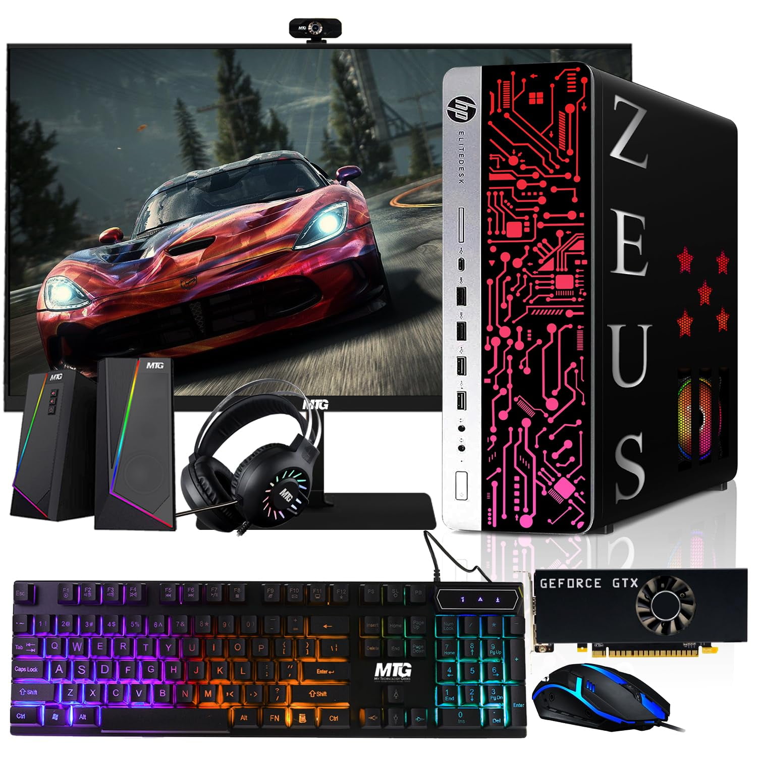 Restored HP G3 Gaming Desktop PC,Intel i7 6th Gen,GTX 1050 TI 4GB GDDR5,16GB RAM,1TB SSD+4TB HDD ...