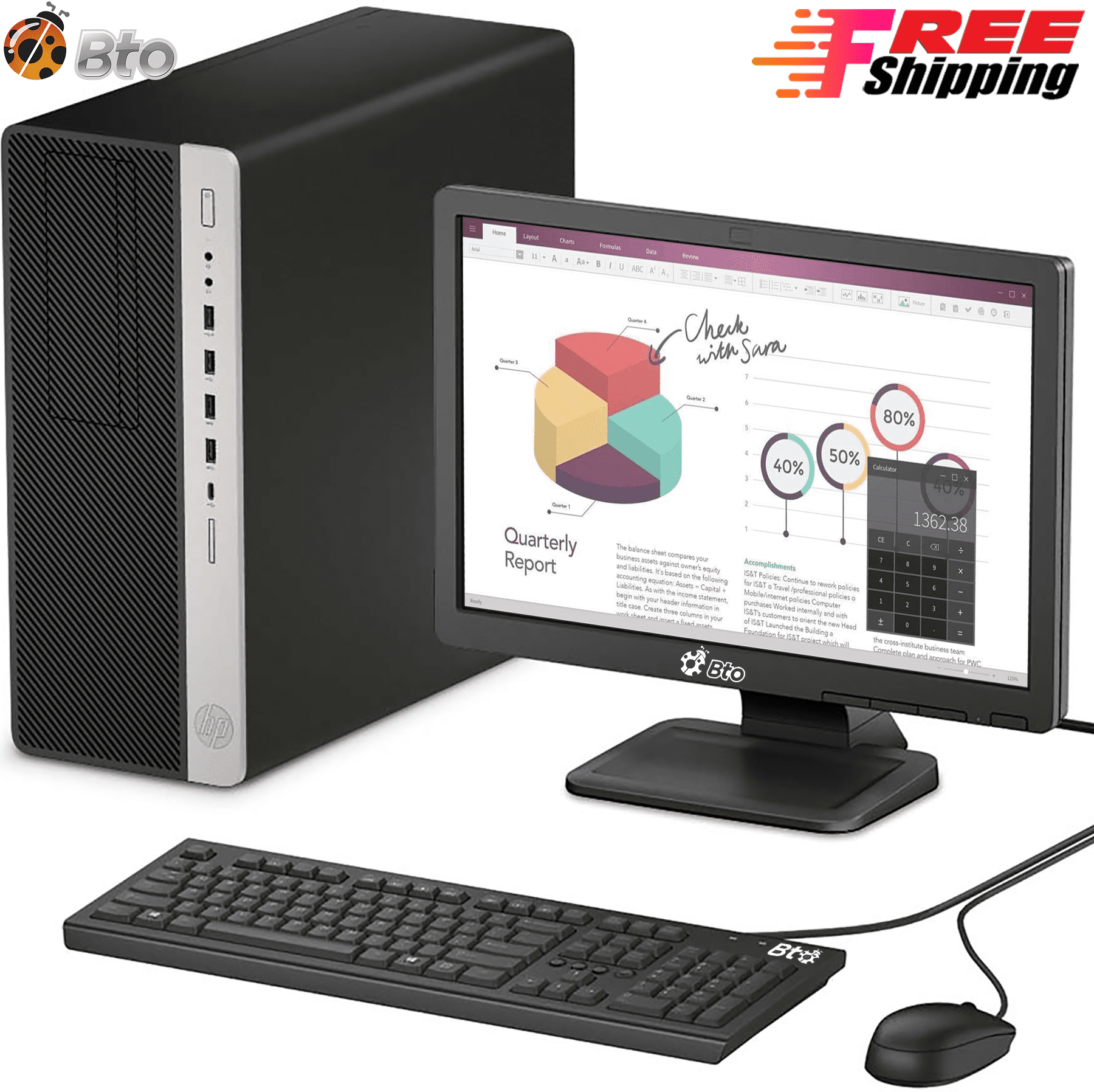 Restored HP G4 Desktop Tower PC Intel Hexa Core i7 8700 8th Gen. upto 4 ...