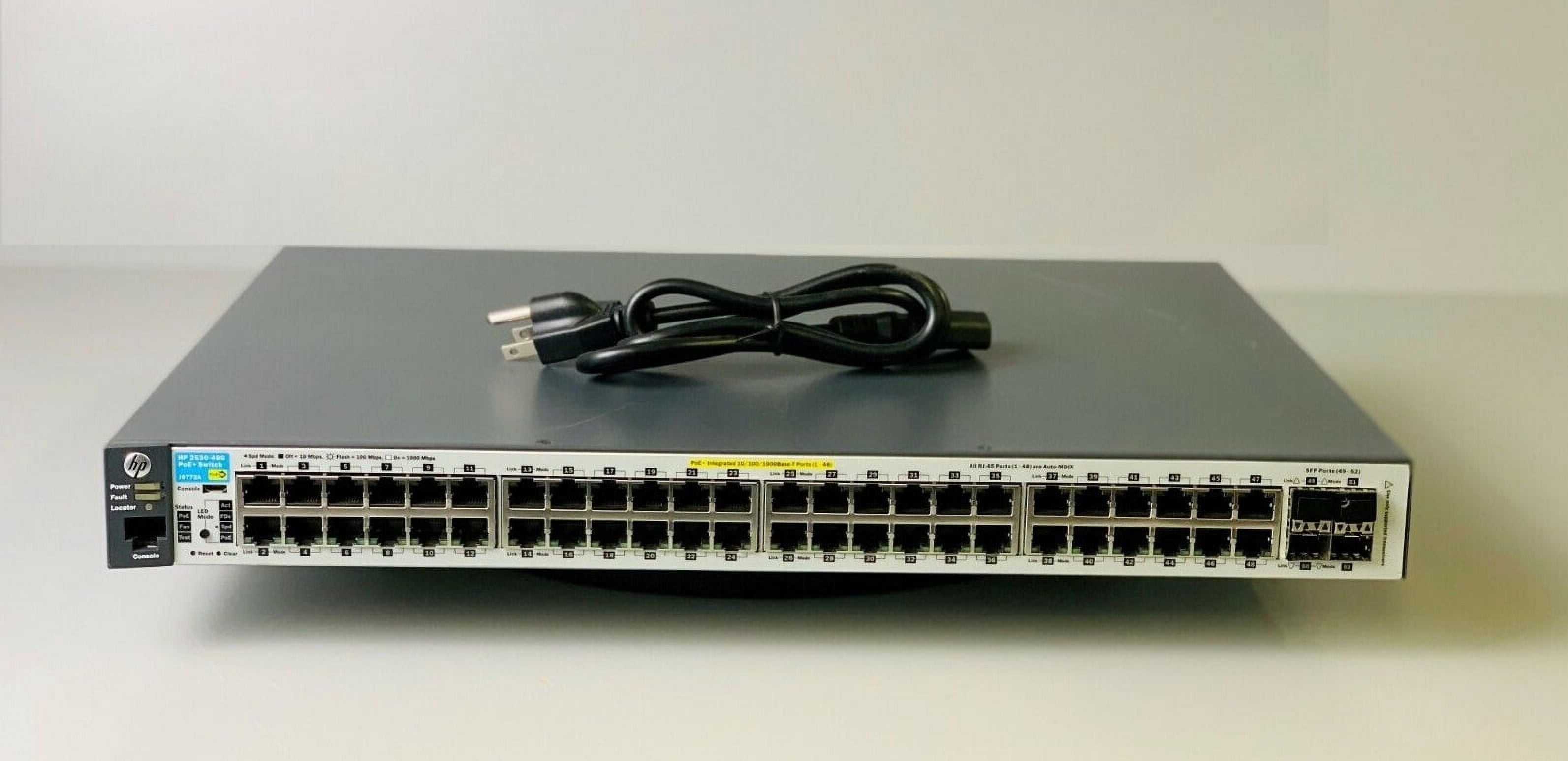 Restored HP J9772A 2530-48G-PoE+ 48 Port Gigabit PoE+ Switch ...