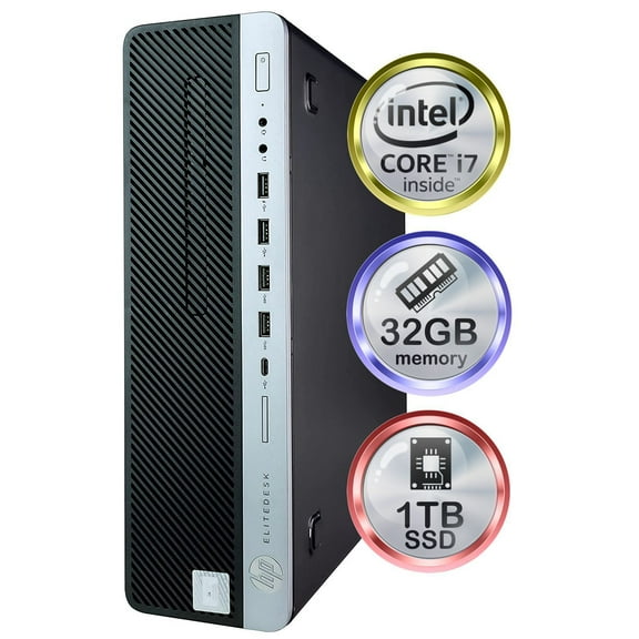 HP ProDesk 600G4 Desktop Computer, Intel i7-8700 3.4GHz, 16GB DDR4 RAM ...