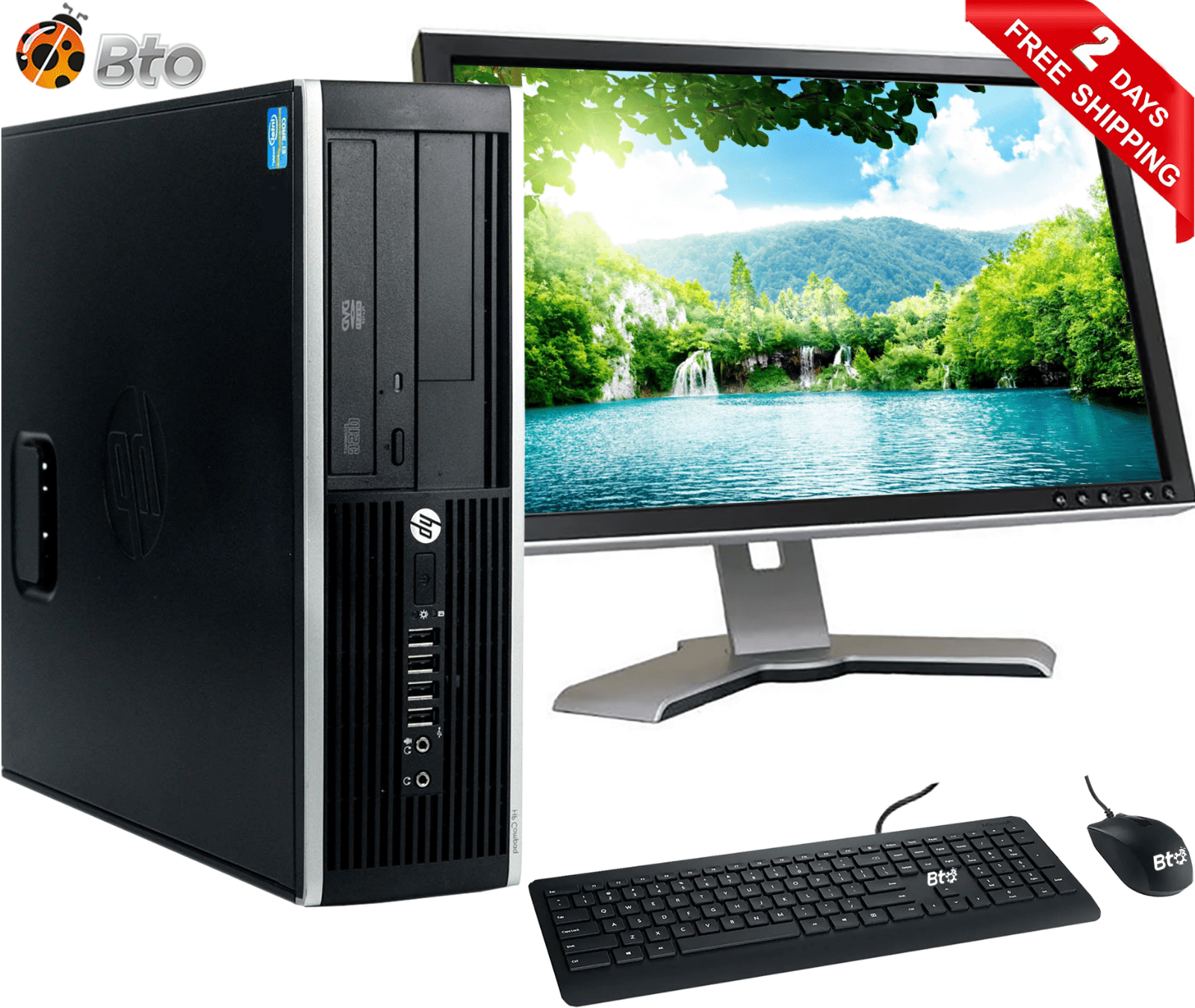 Restored HP Small Form Computer Desktop PC, Intel Core 2 Duo Processor ...