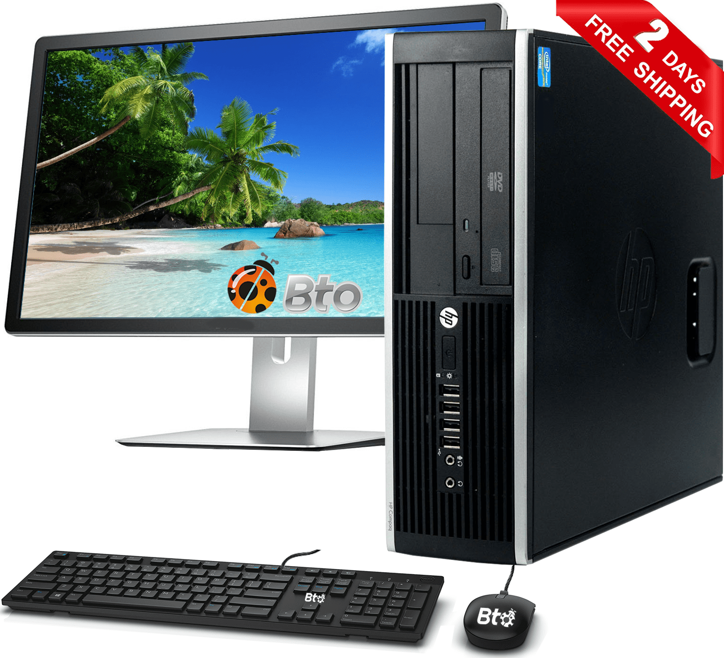 Restored HP Small Form Computer Desktop PC, Intel Core 2 Duo Processor ...