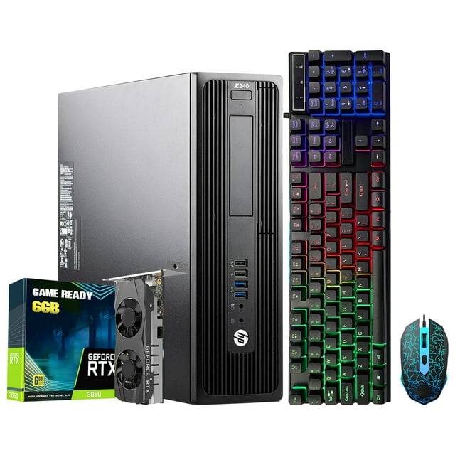 Restored HP Workstation Z240 SFF Gaming PC/ NVIDIA Graphics RTX 3050 ...