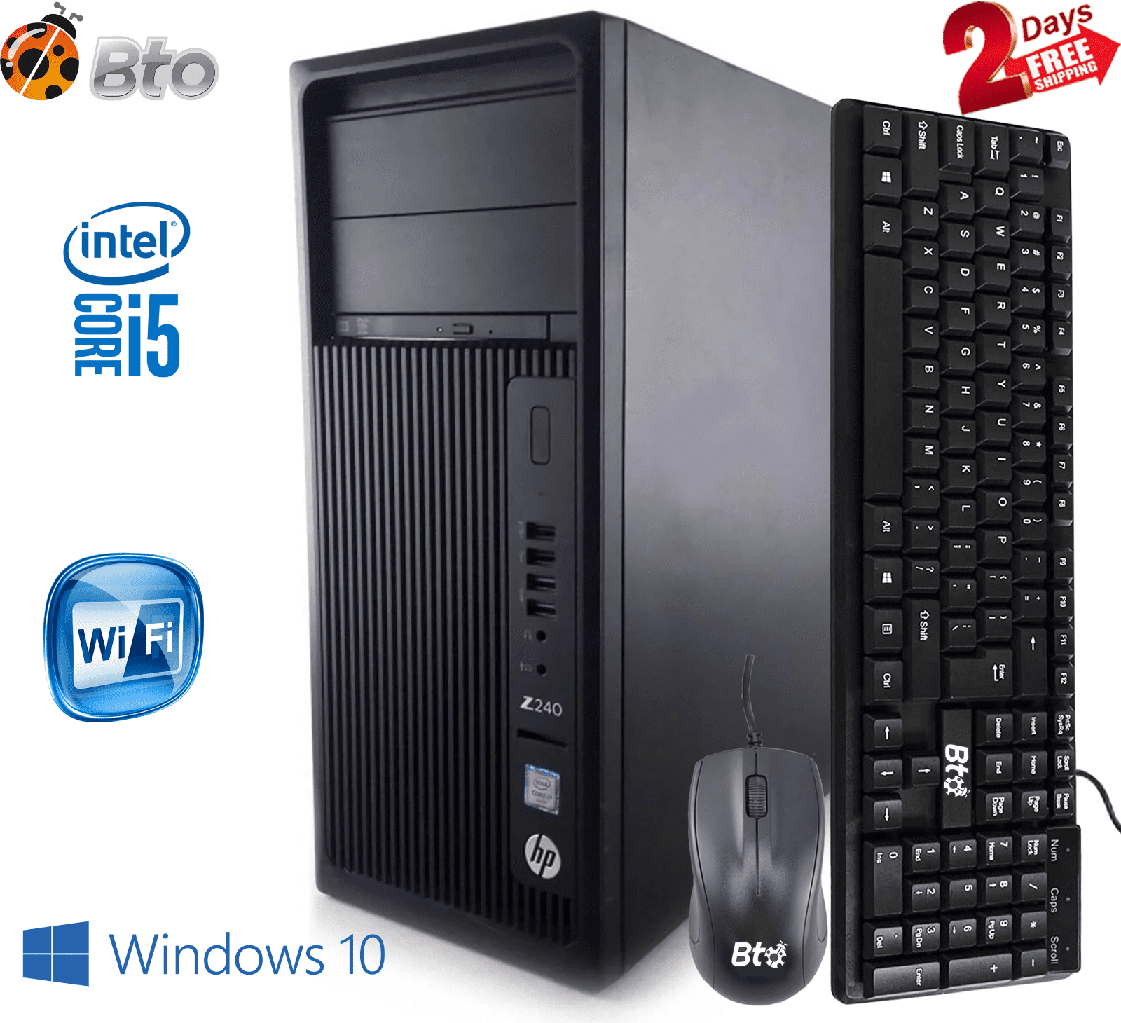 Restored HP Z240 Workstation MT Computer Core i5 6th 3.4GHz 16GB Ram ...