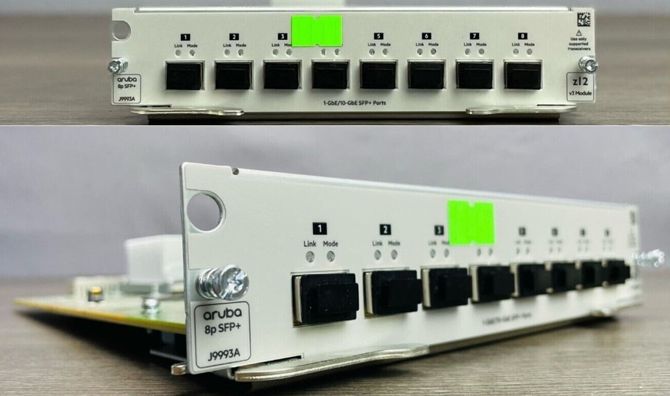 Restored HPE Procurve Aruba J9993A 8-Port 10GbE SFP+ v3 zl Module ...